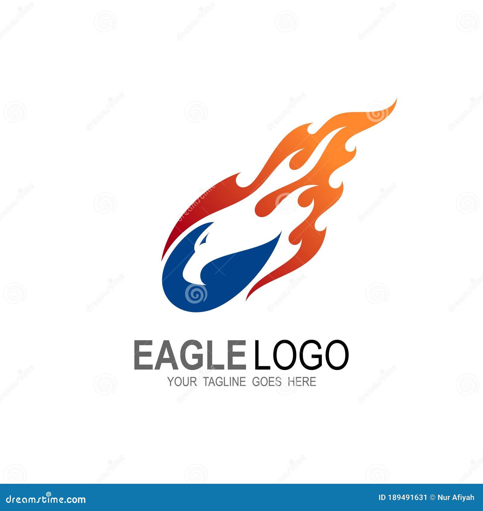 Fire Eagle Logo Design Illustration, Eagle Comet Logos Stock Vector - Illustration of brand ...