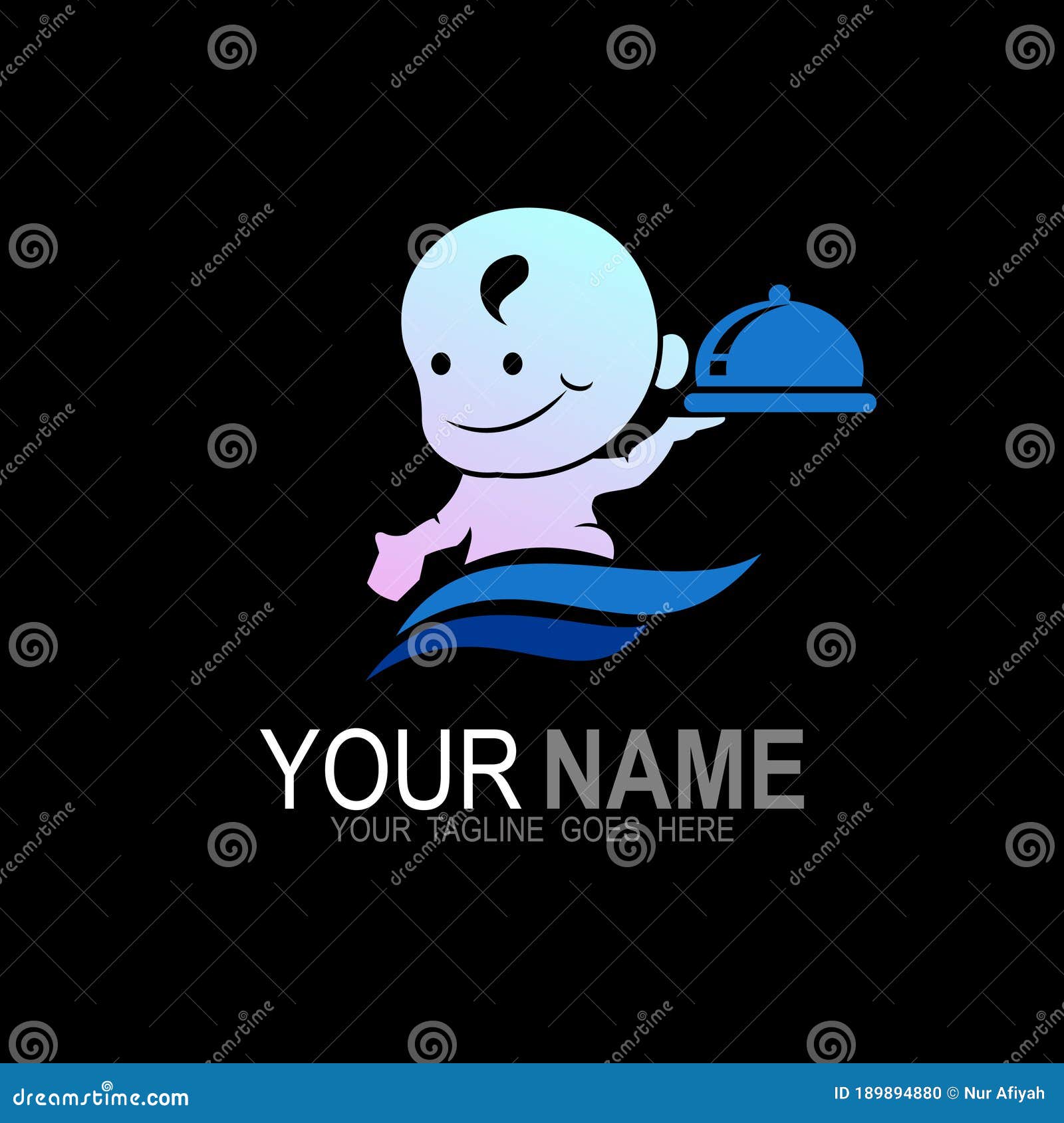 Children Chef Logo, Chef Logo with Kids Design Illustration, Stock ...