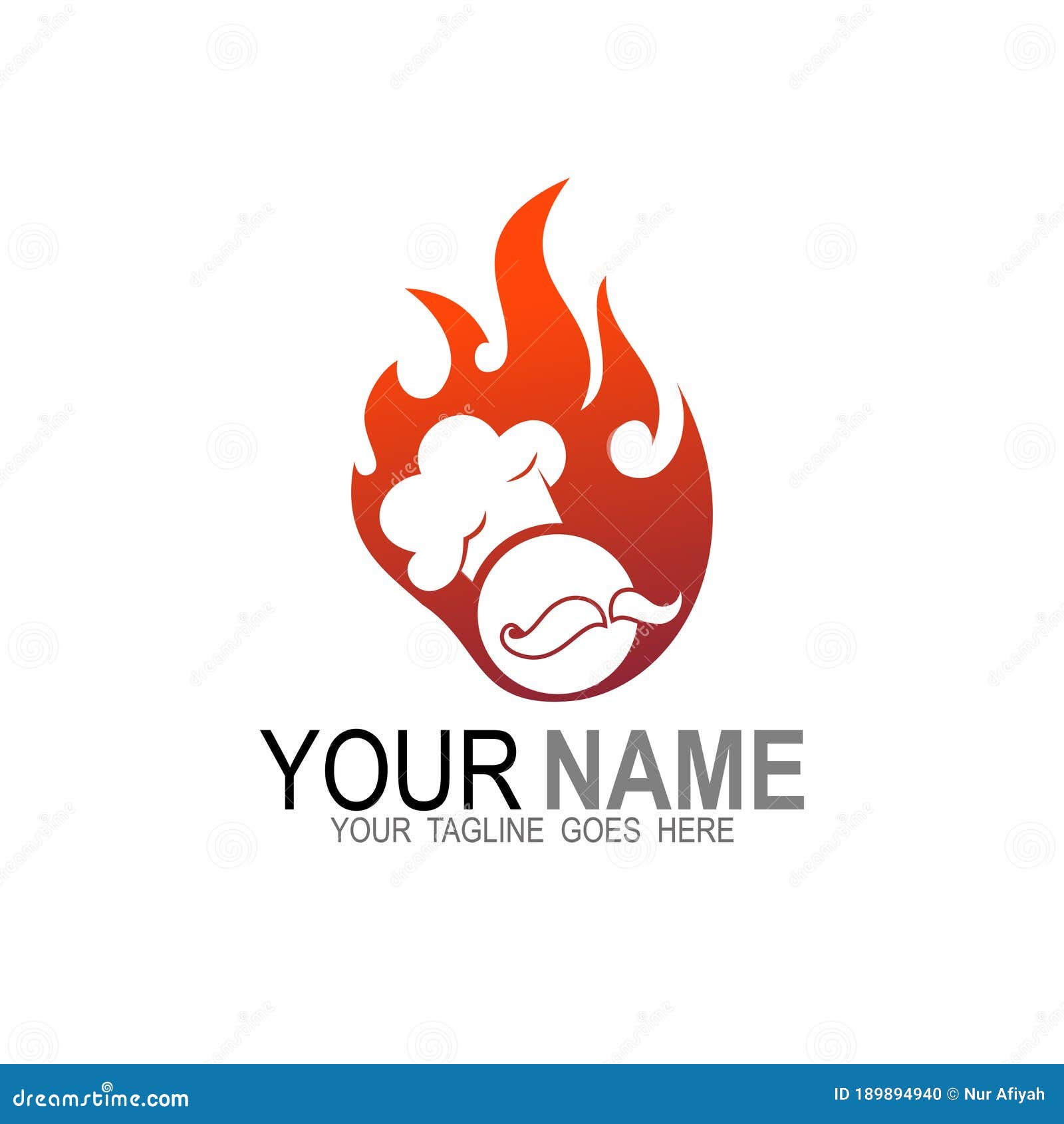 Logo of Fire and Chef, Restaurant Logo Design Template Stock Vector ...