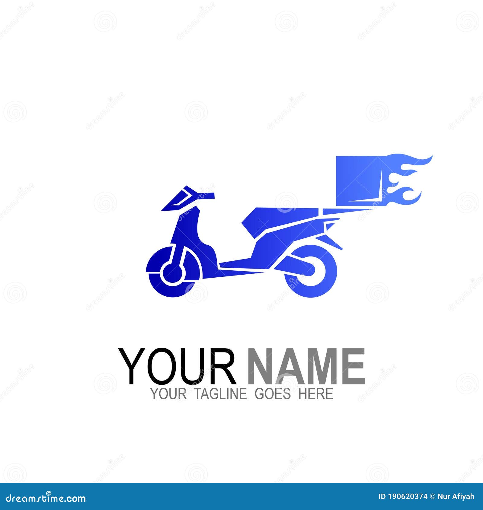 Motorcycles Delivery Order and Package Logo with Maximum Speed Stock ...