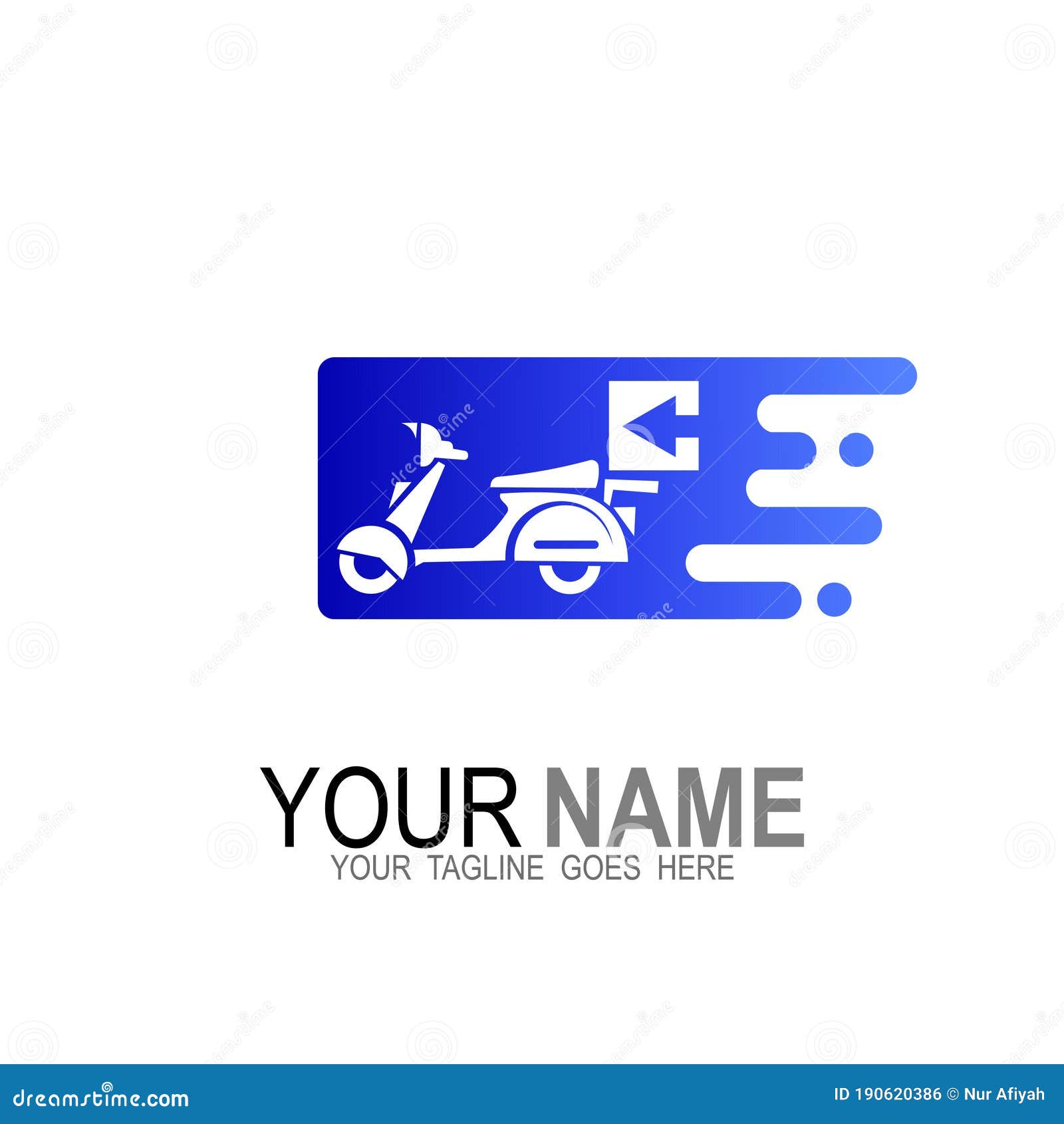Fast Packet Delivery Logo with Motorbike Services Stock Vector ...