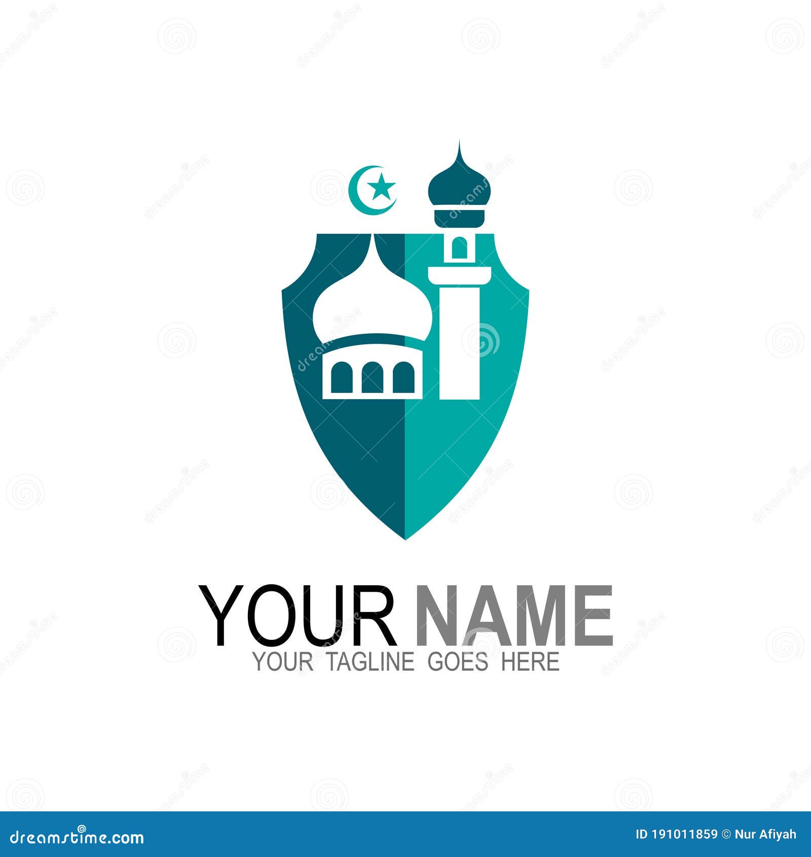 Logo Shield of Mosque with Attractive and Luxurious Appearance Stock ...
