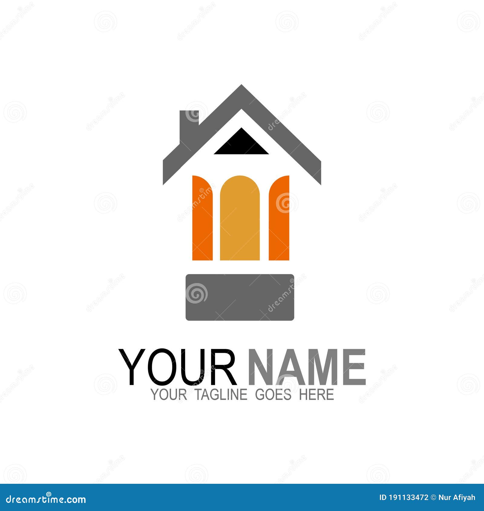 Logo Home and Drawing . Pencil Icon Stock Vector - Illustration of logo ...