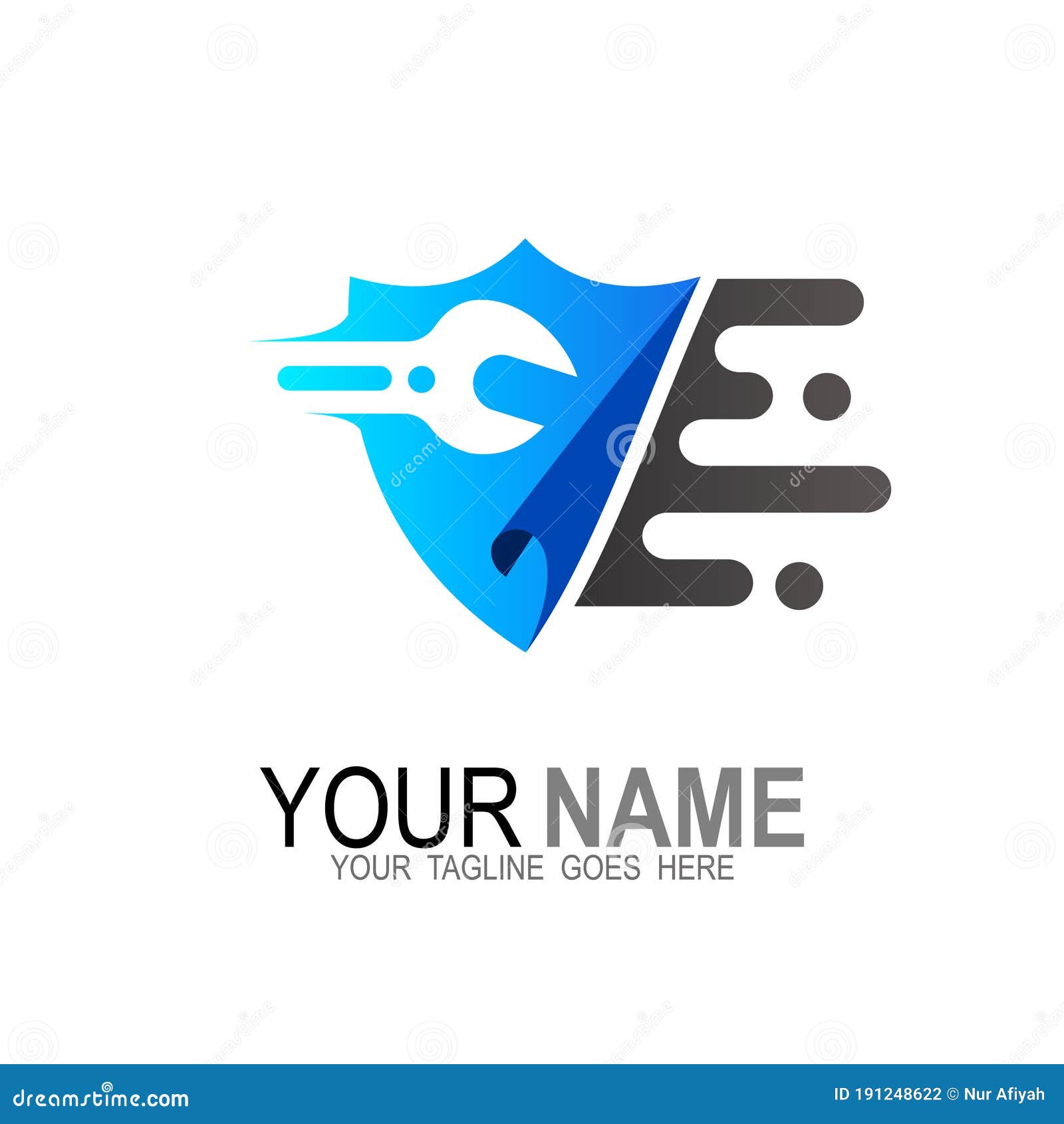 Workshop Logo Using Shield Symbol, Stock Vector - Illustration of ...