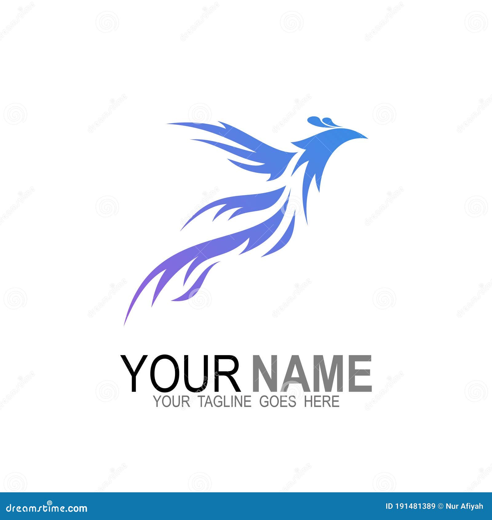 The Bird Logo that is Flying, Phoenix Symbol Stock Vector ...