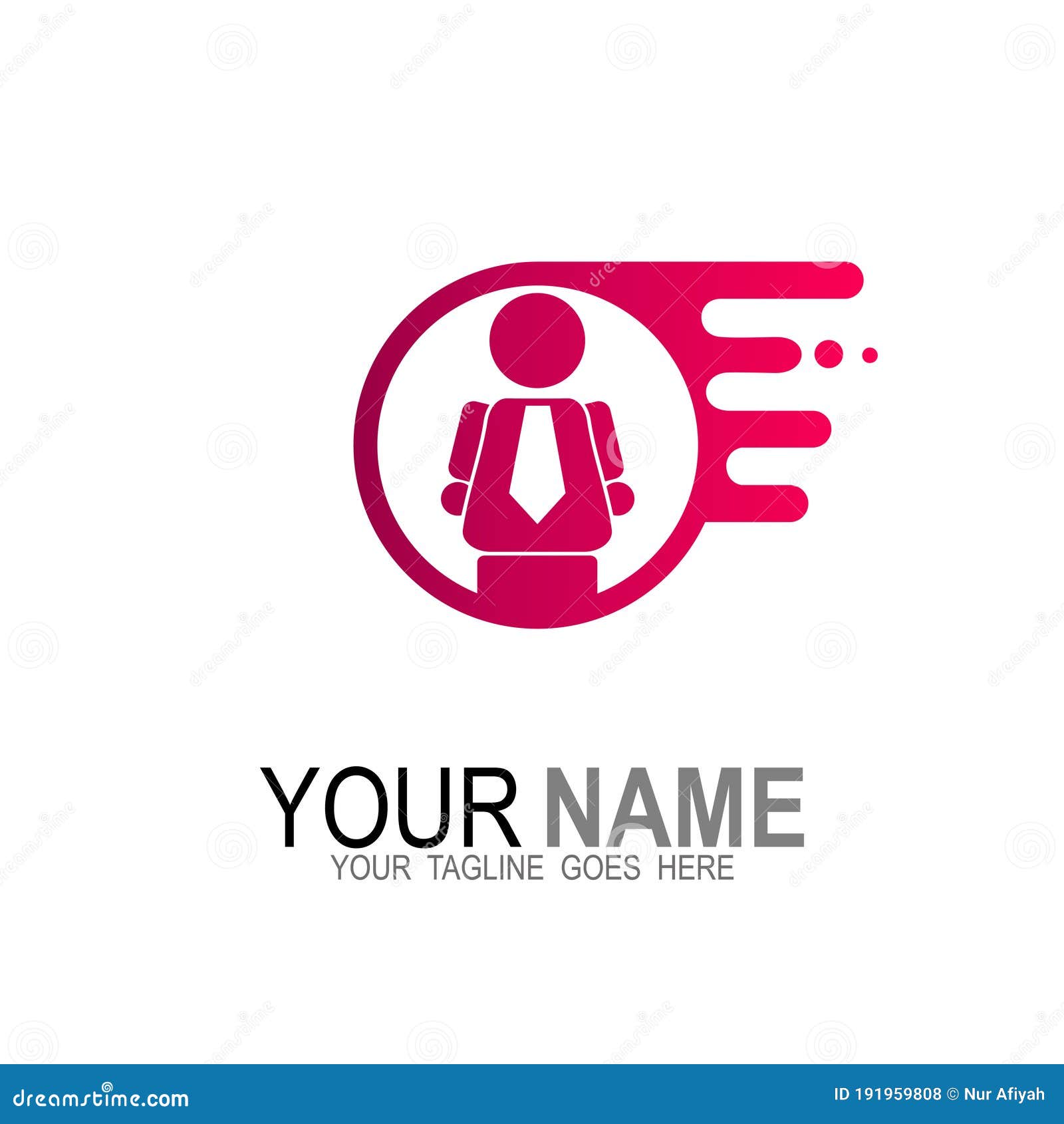 Person Logo and Speed with a Simple Look Stock Vector - Illustration of ...