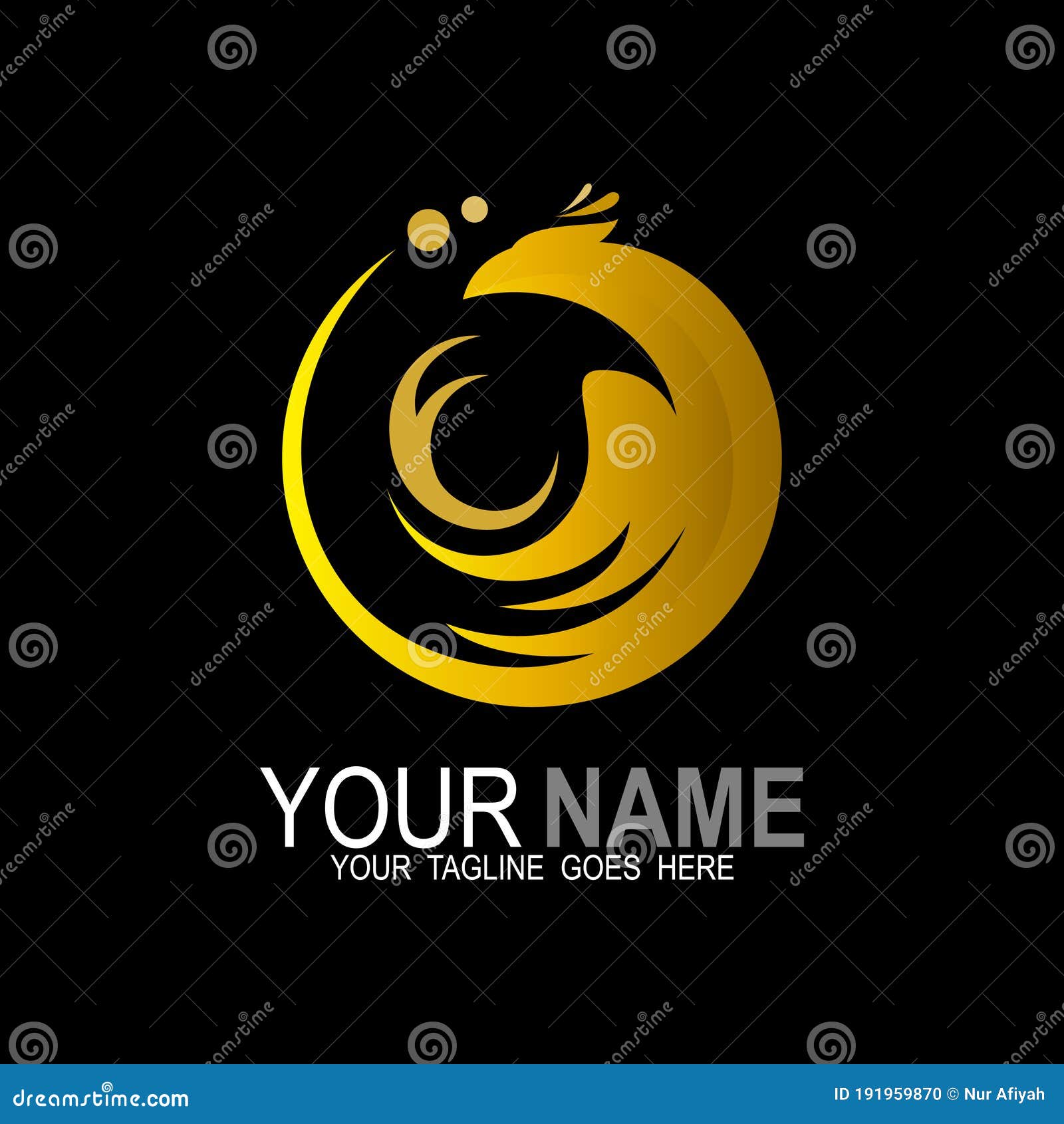 The Phoenix Logo and are in a Circle Stock Vector - Illustration of ...