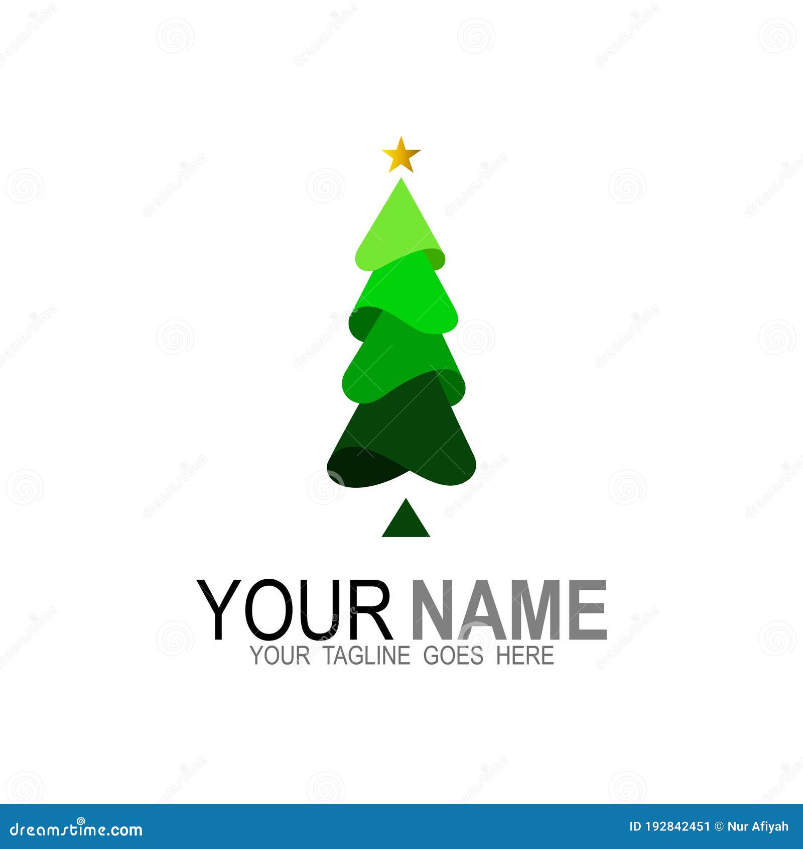 Christmas Tree Logo, Tree Logo with Simple Stock Vector - Illustration ...
