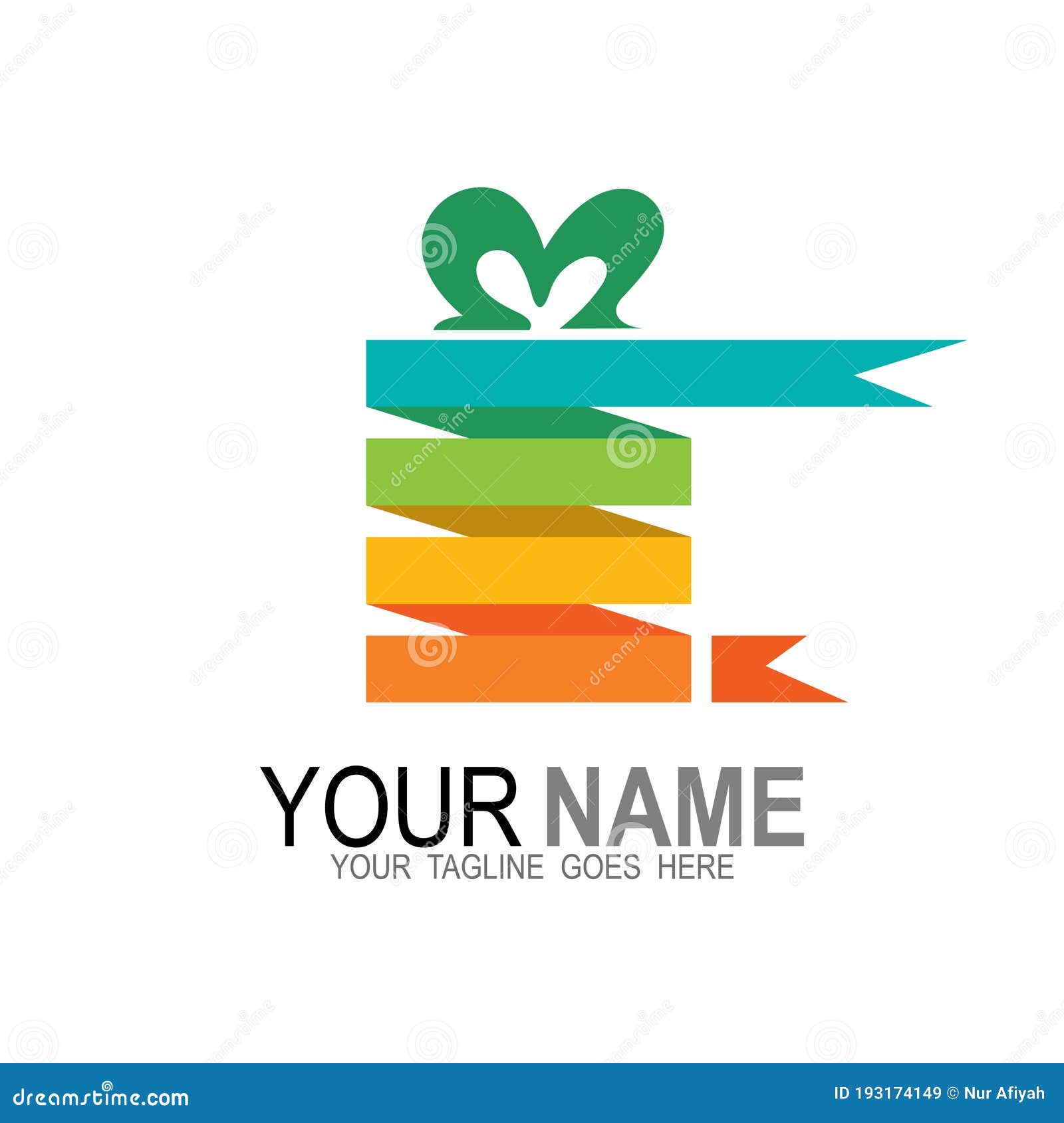 Logo Gift Box for Birthday or Special Day Celebrations Stock Vector ...