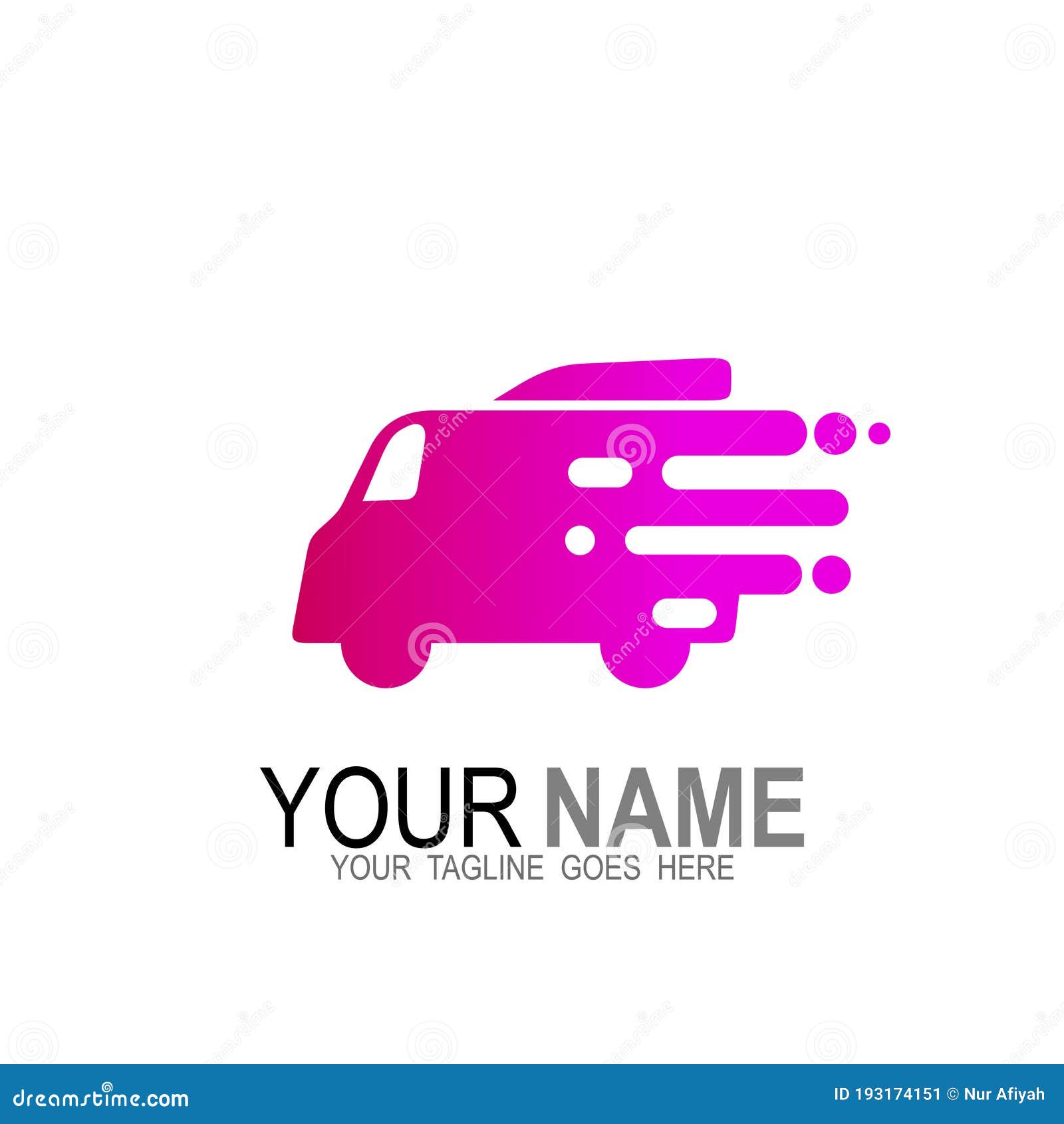 Car Logo with Maximum Speed, Speed Symbols and Delivery Services Stock ...