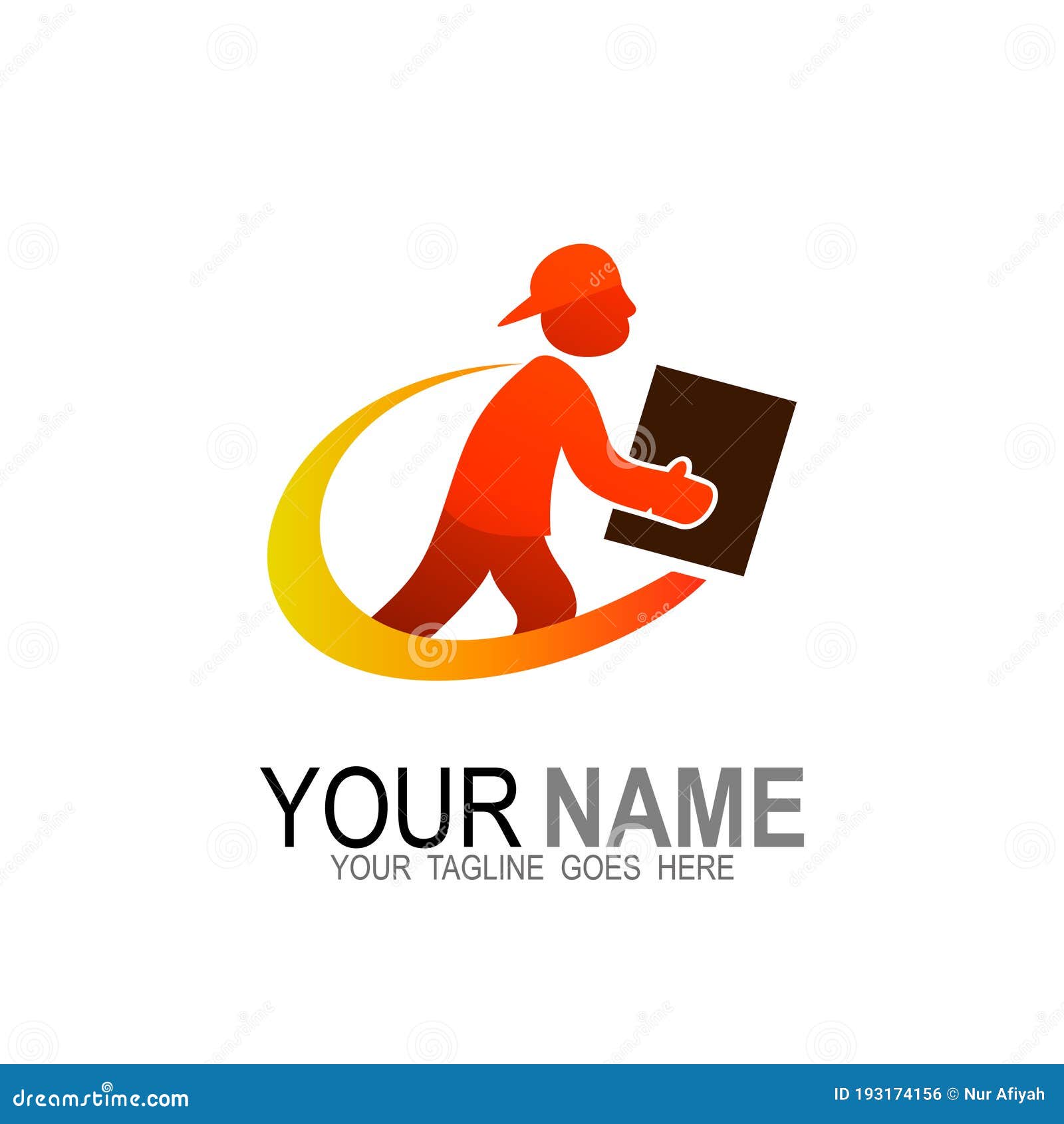 Package Delivery Service Logo Quickly, Speed Symbols and Delivery ...