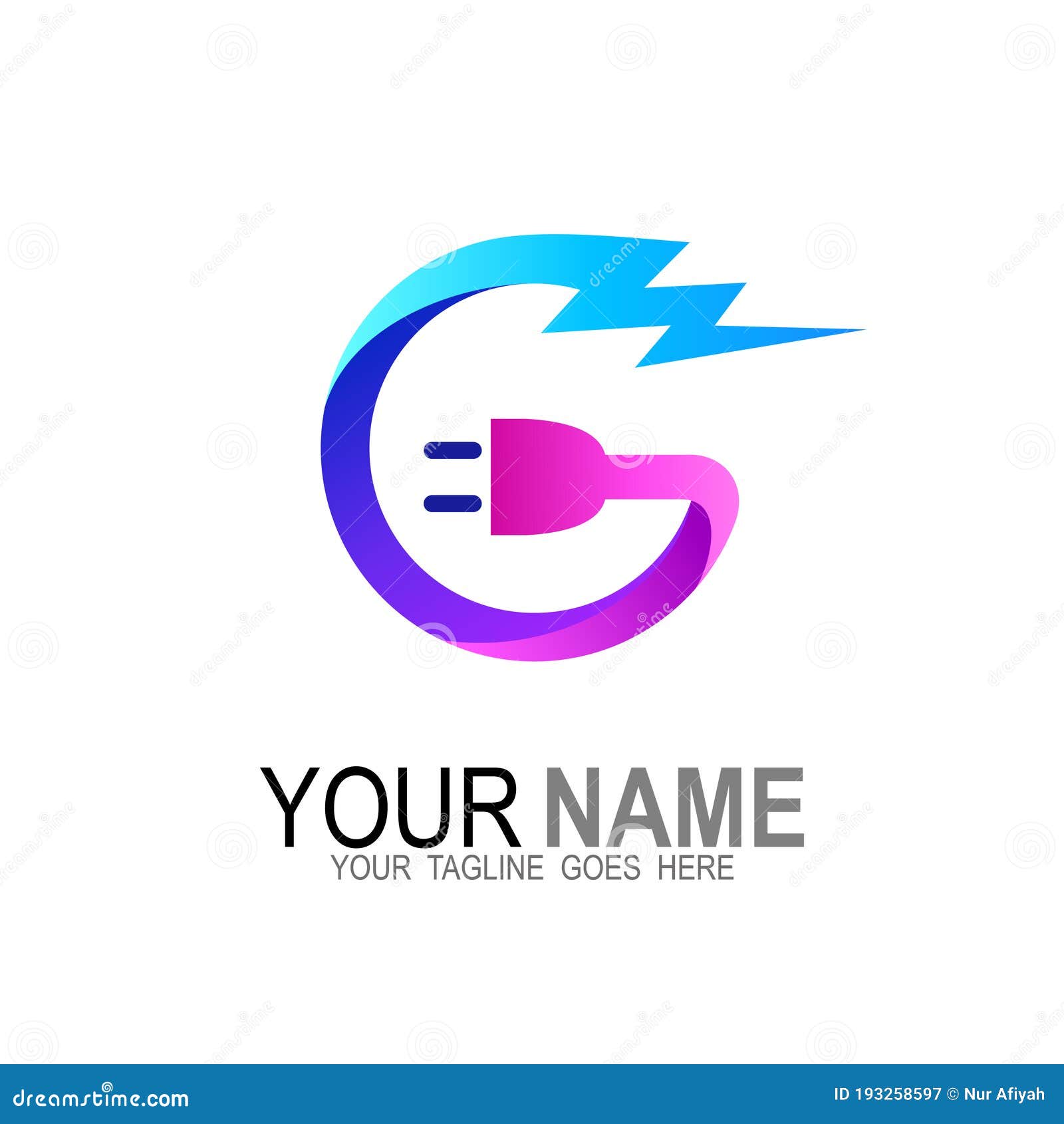 Logo Letter G, Electric Logo with the Letter G Stock Vector ...
