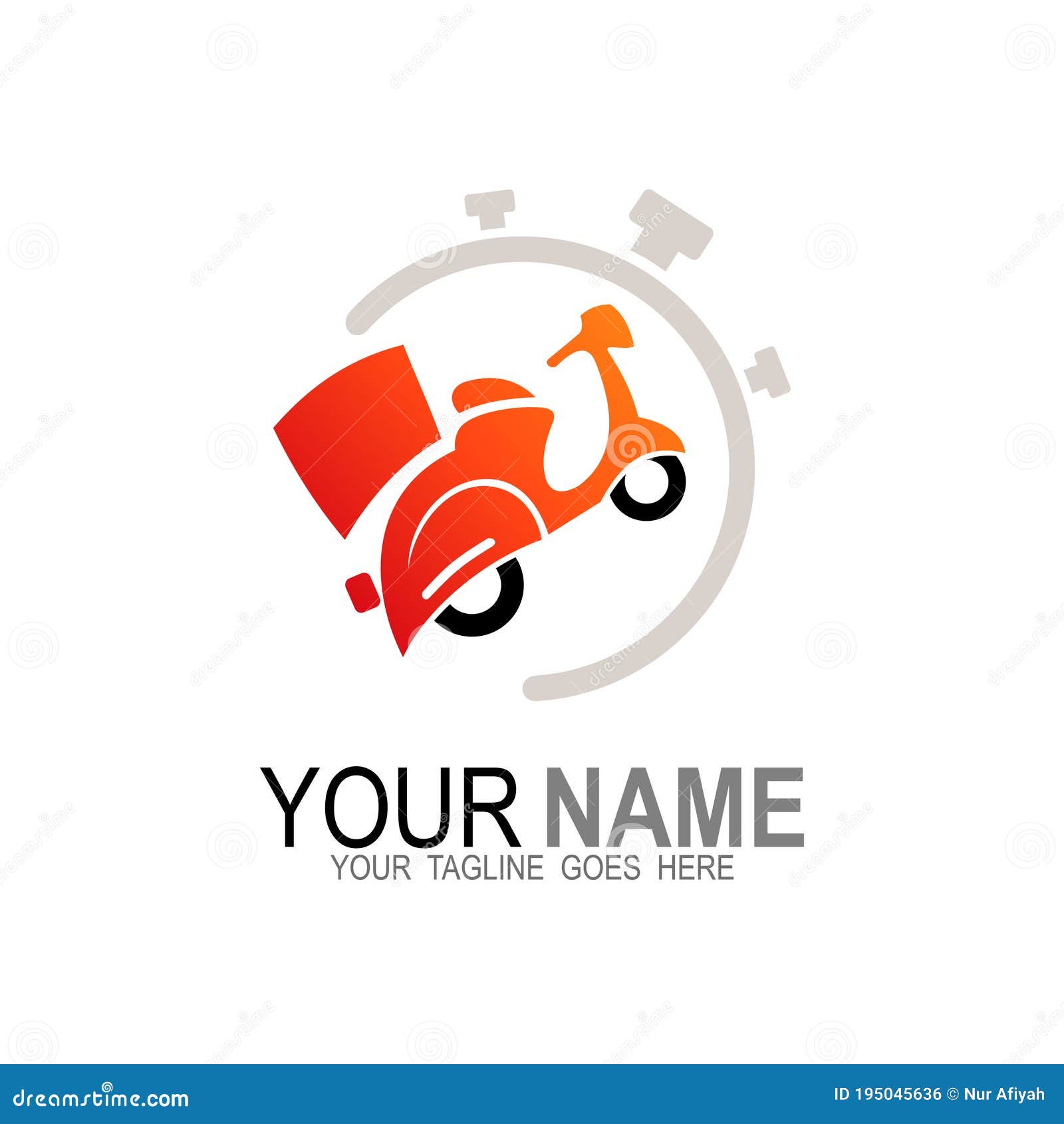 Logo Shipping Service Using a Motorcycle Stock Vector - Illustration of ...