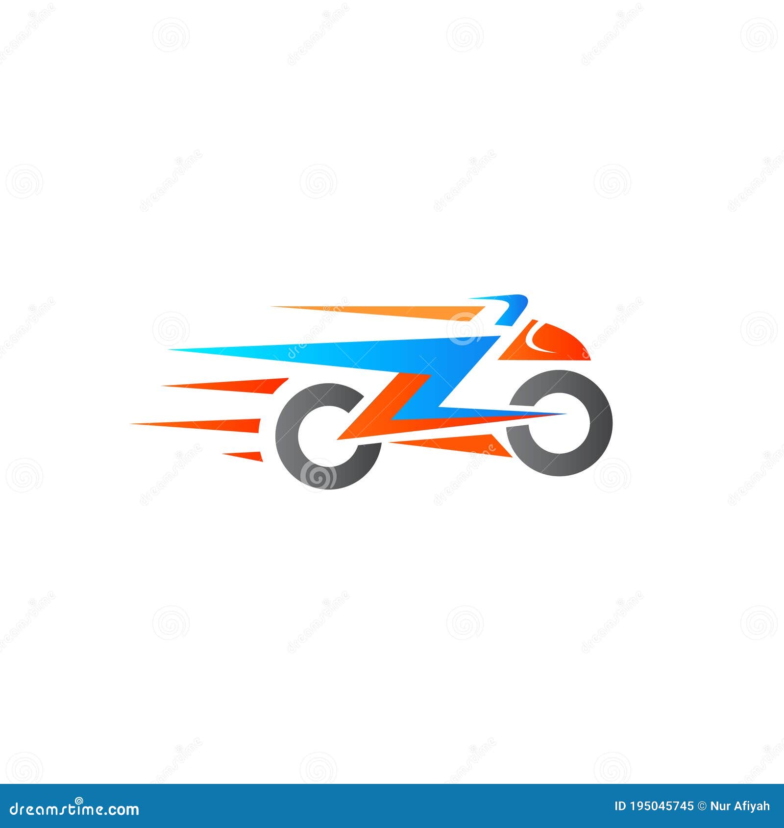 Motorcycle Logo with Electric Power Stock Vector - Illustration of ...