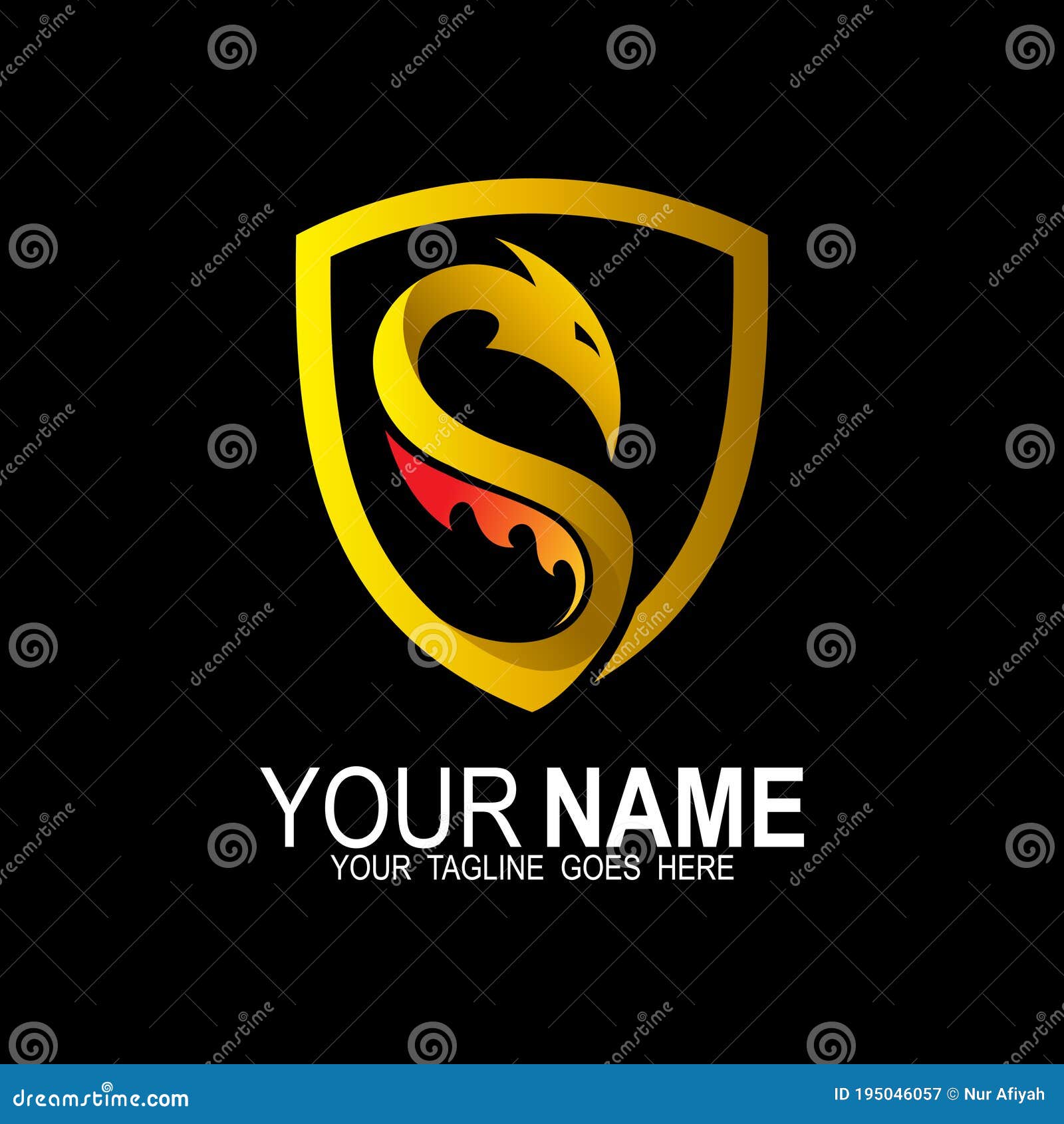 Dragon Logo, Security Logo by Using Shield and Dragon Symbols Stock ...