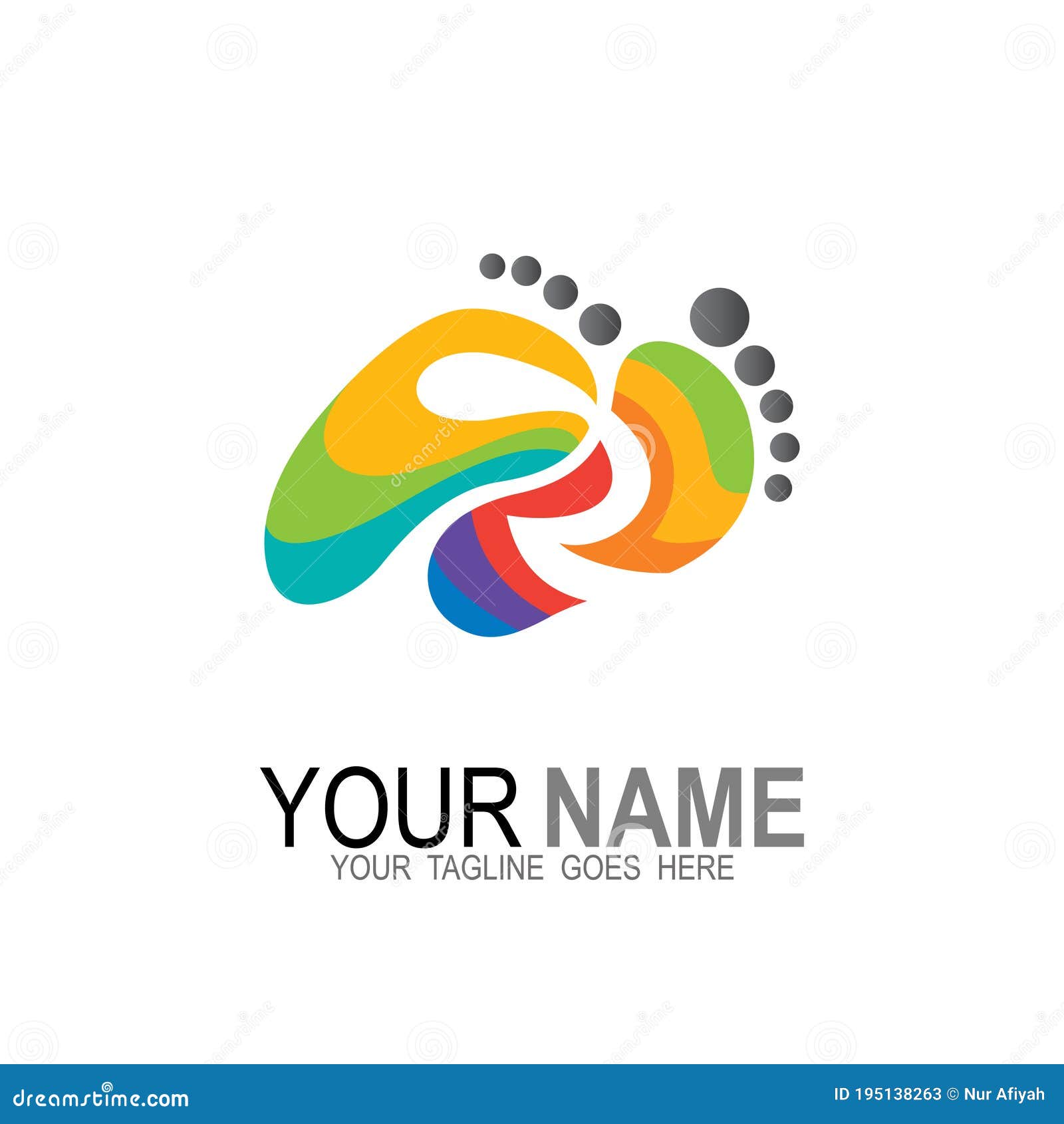 Soles of the Feet Logo , Human Logo + Run Icon Stock Vector ...