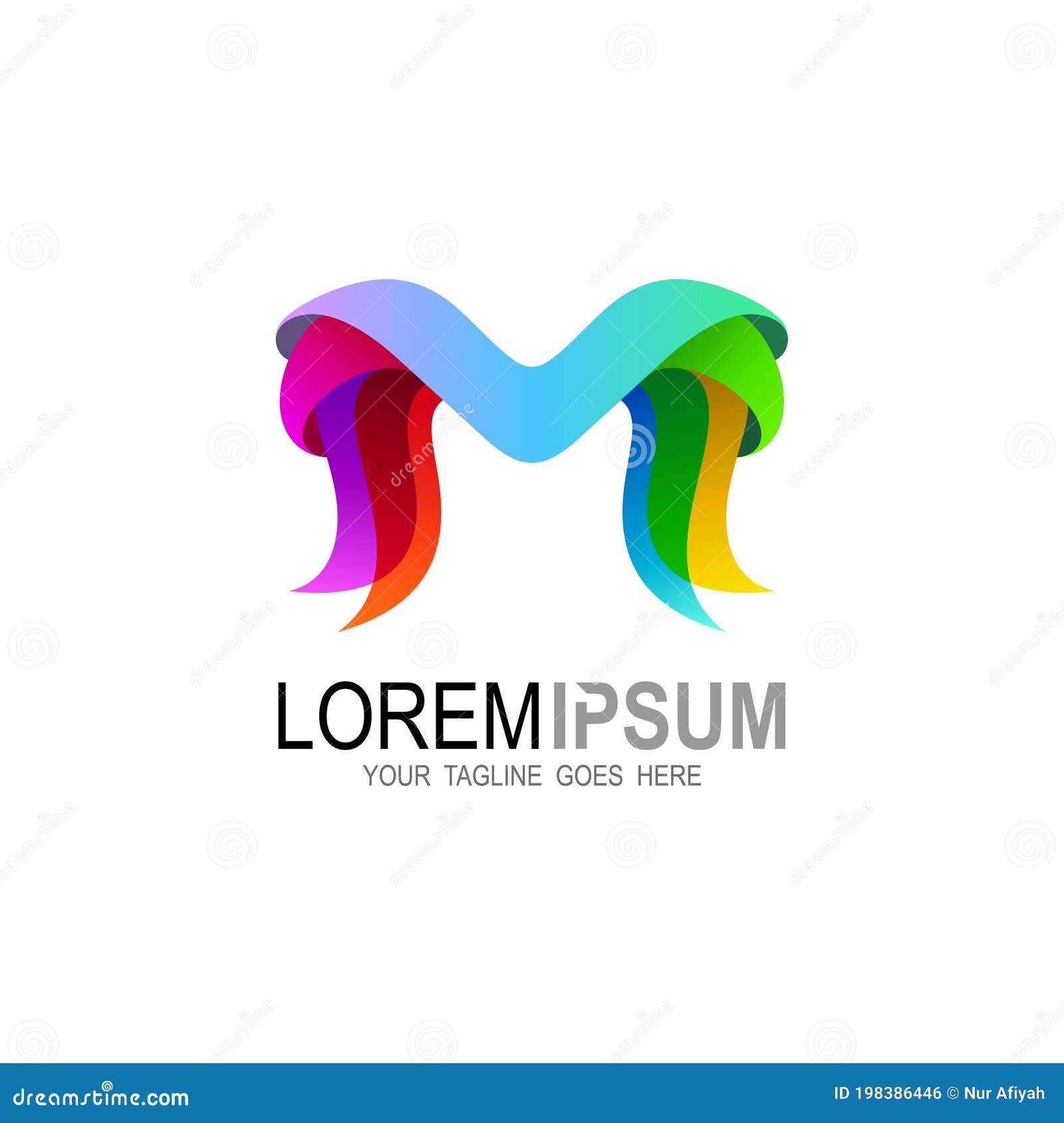 M Logo, Letter M Logo with Colorful with 3d Style Stock Vector ...