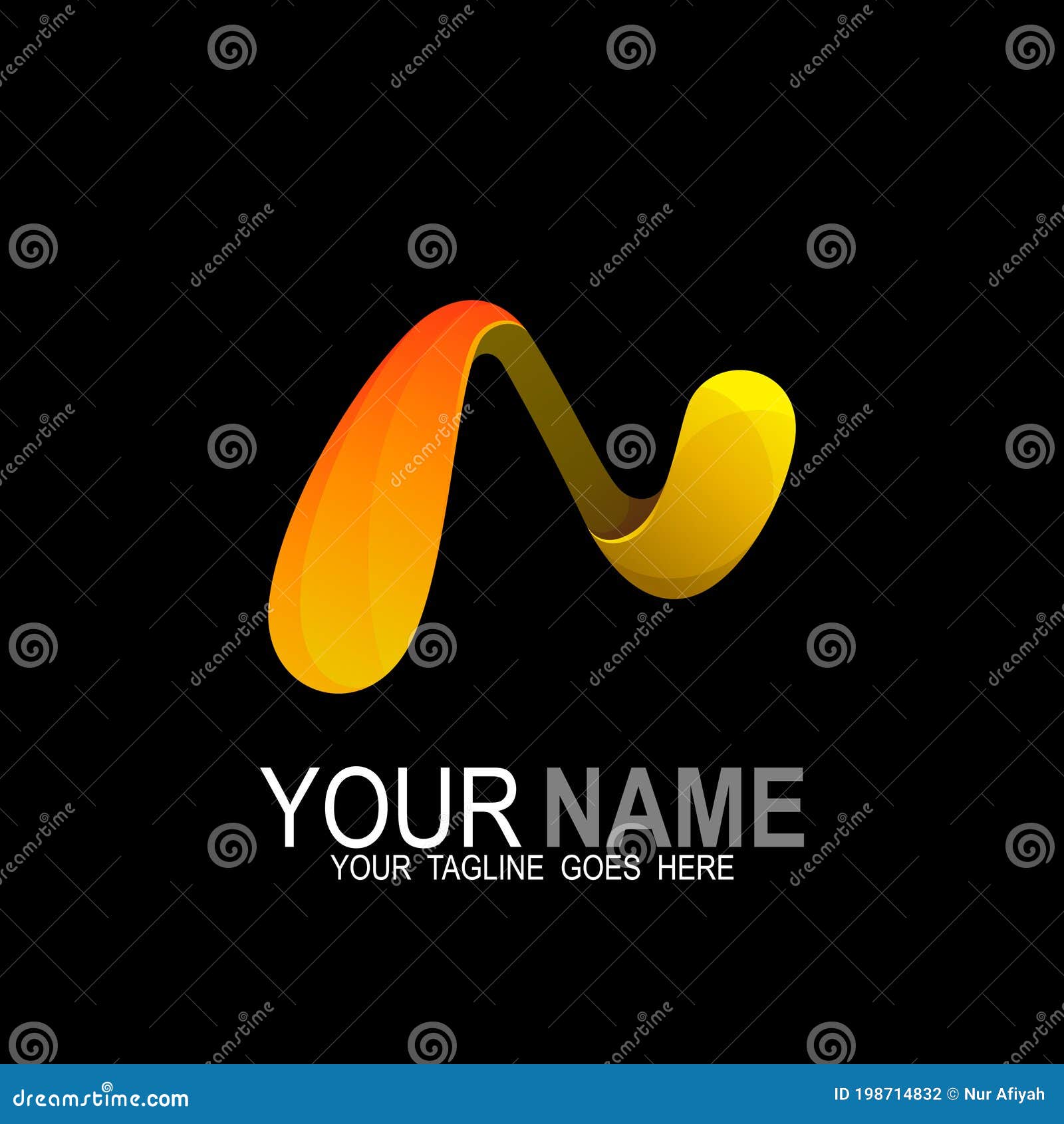 N Logo, Letter N Logo Design Template, 3d Icon, Stock Vector ...