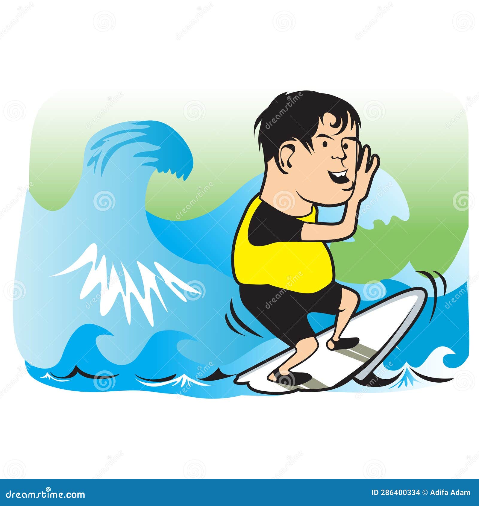 Funny Characters - Surfer Dude. Stock Vector - Illustration of board ...