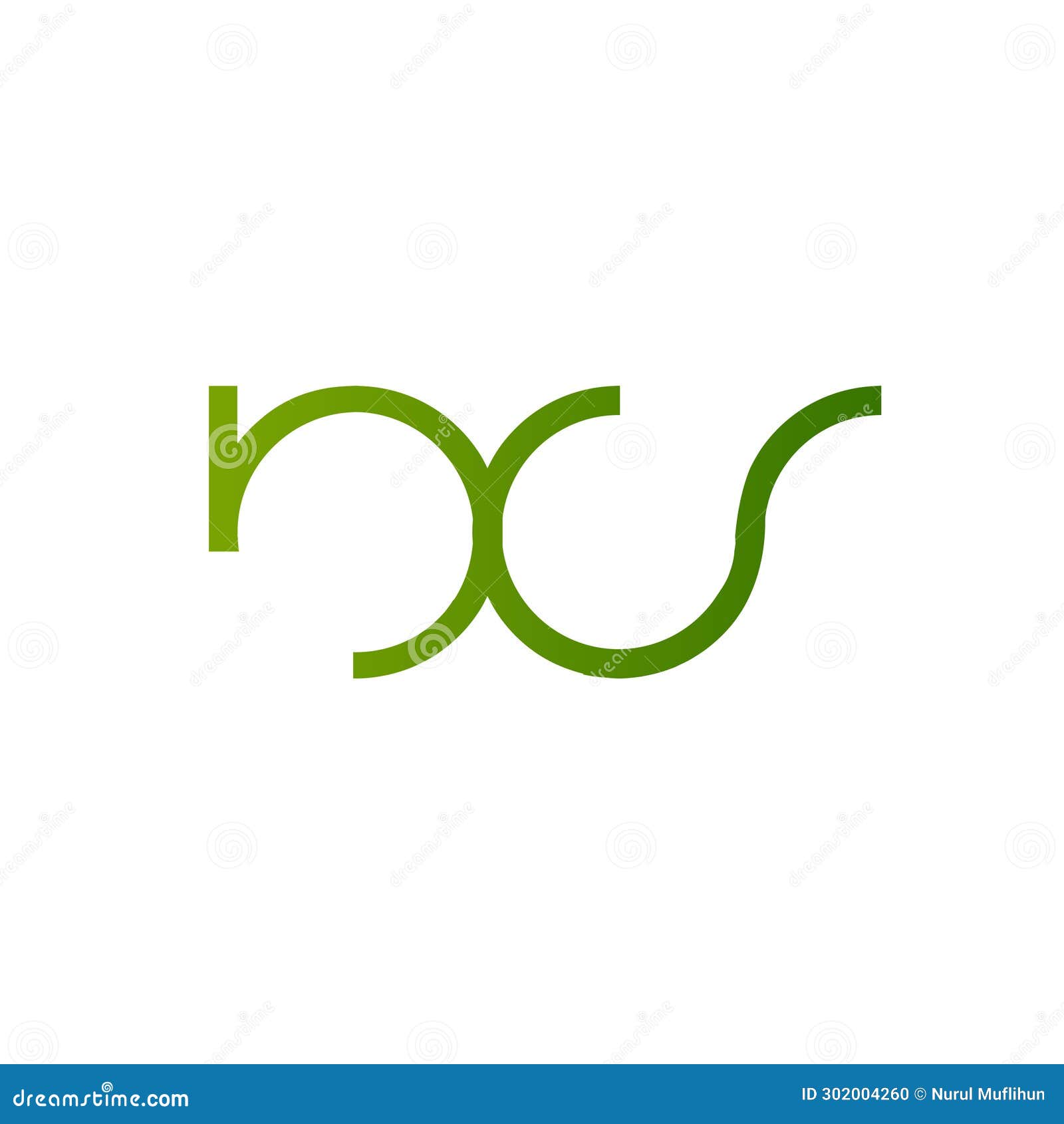 Infinity Letter BCS in Green Logo Stock Illustration - Illustration of ...