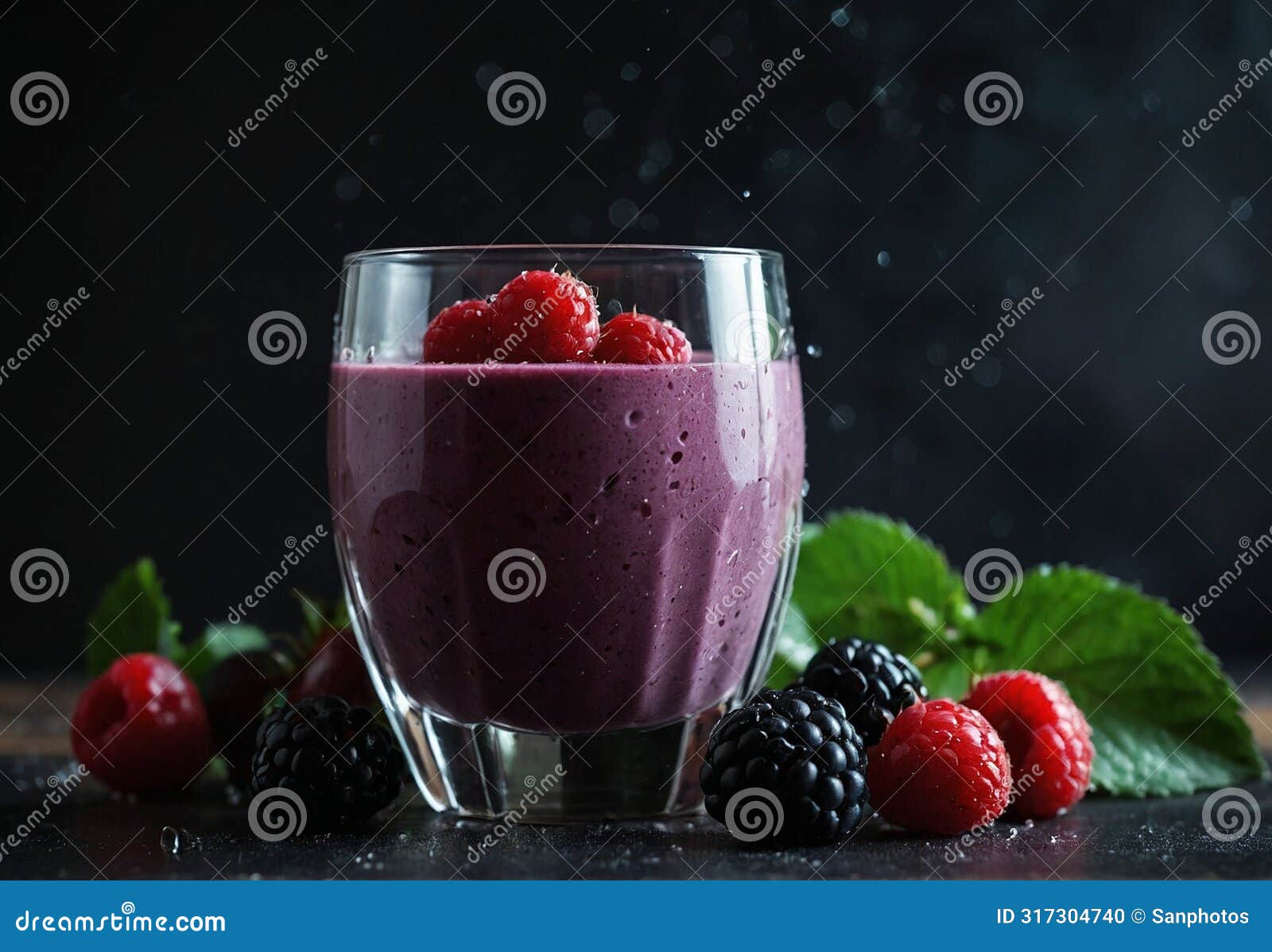 Berry Bliss: Refreshing Smoothies with a Burst of Freshness Stock ...