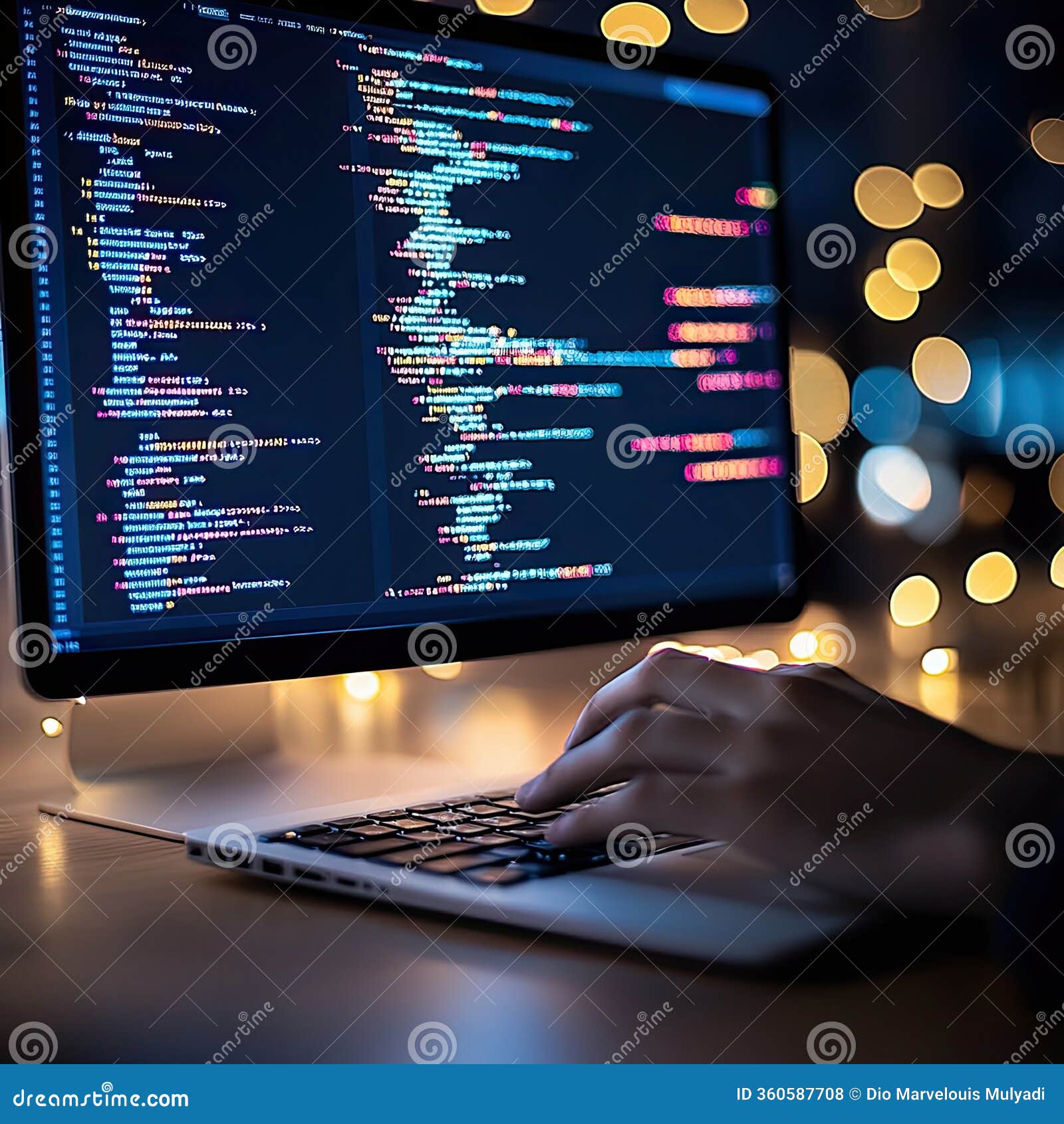 Programmer coding at night stock photo. Image of data - 360587708