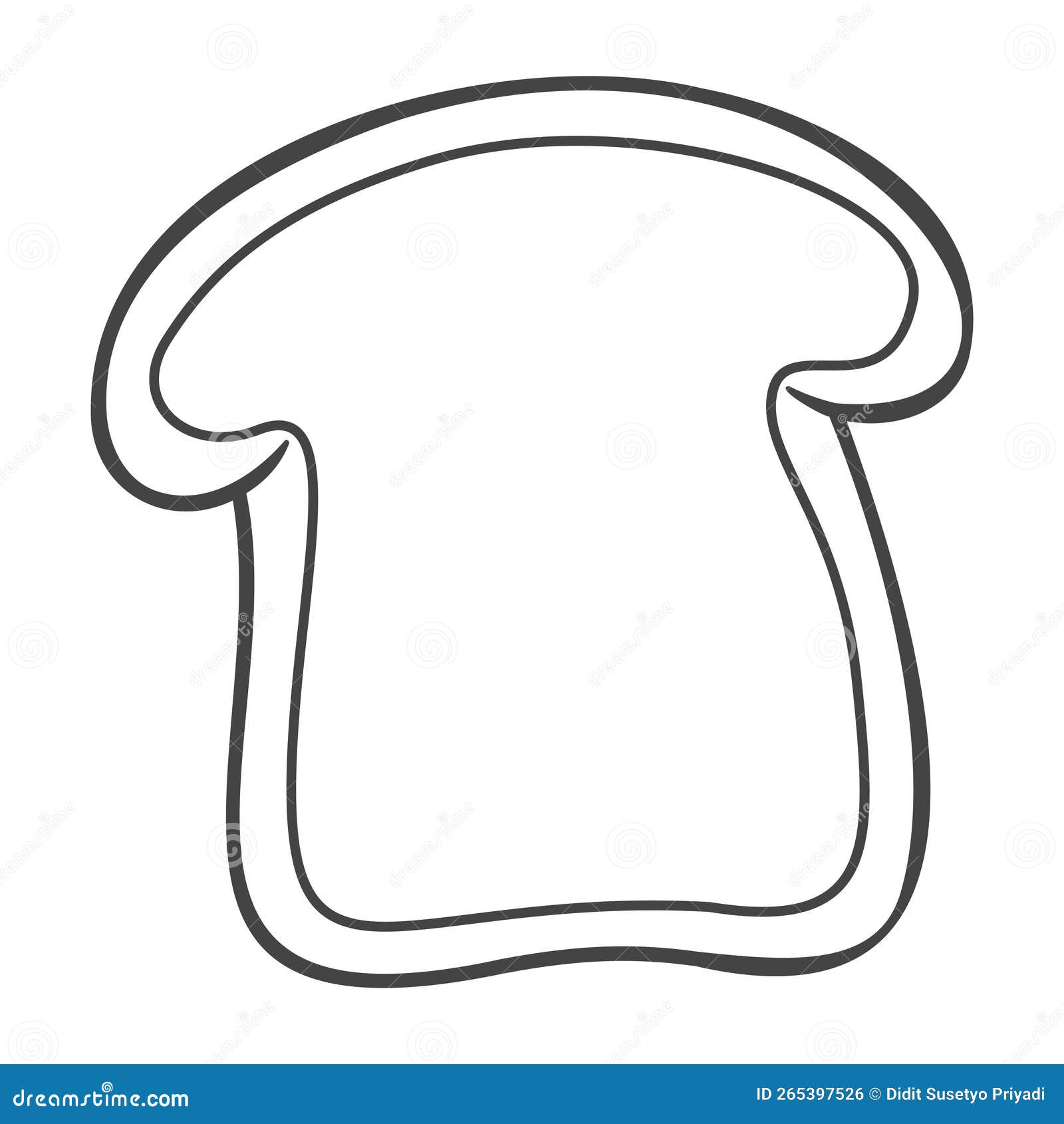 Bread Food Vector Outline Illustration Stock Vector - Illustration of ...