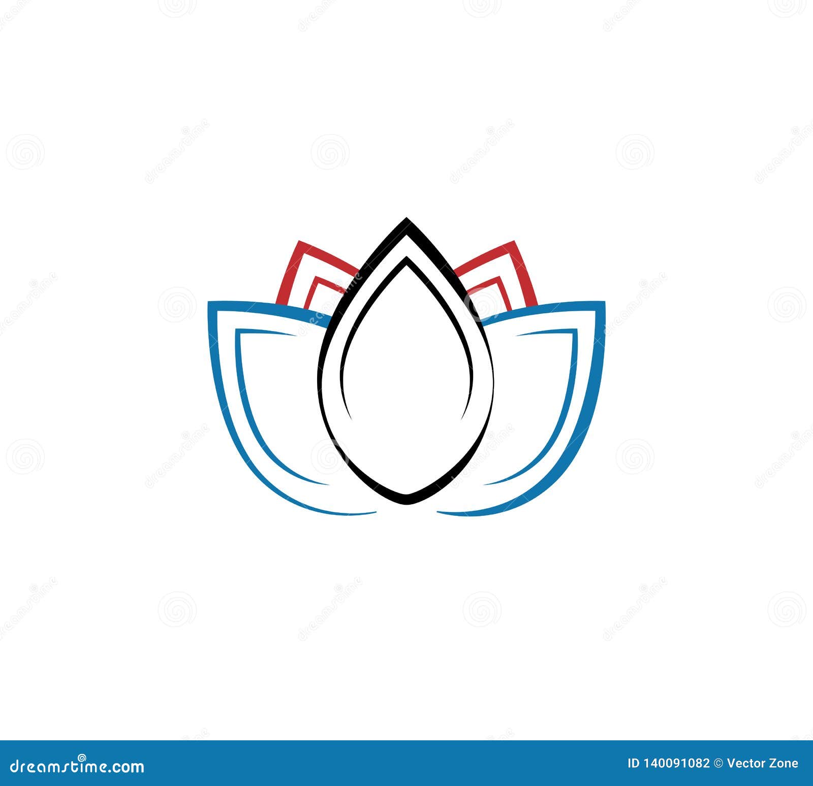 Lotus Flower Vector, Chinese New Year, Lotus Icon. Can Be Used for Web ...