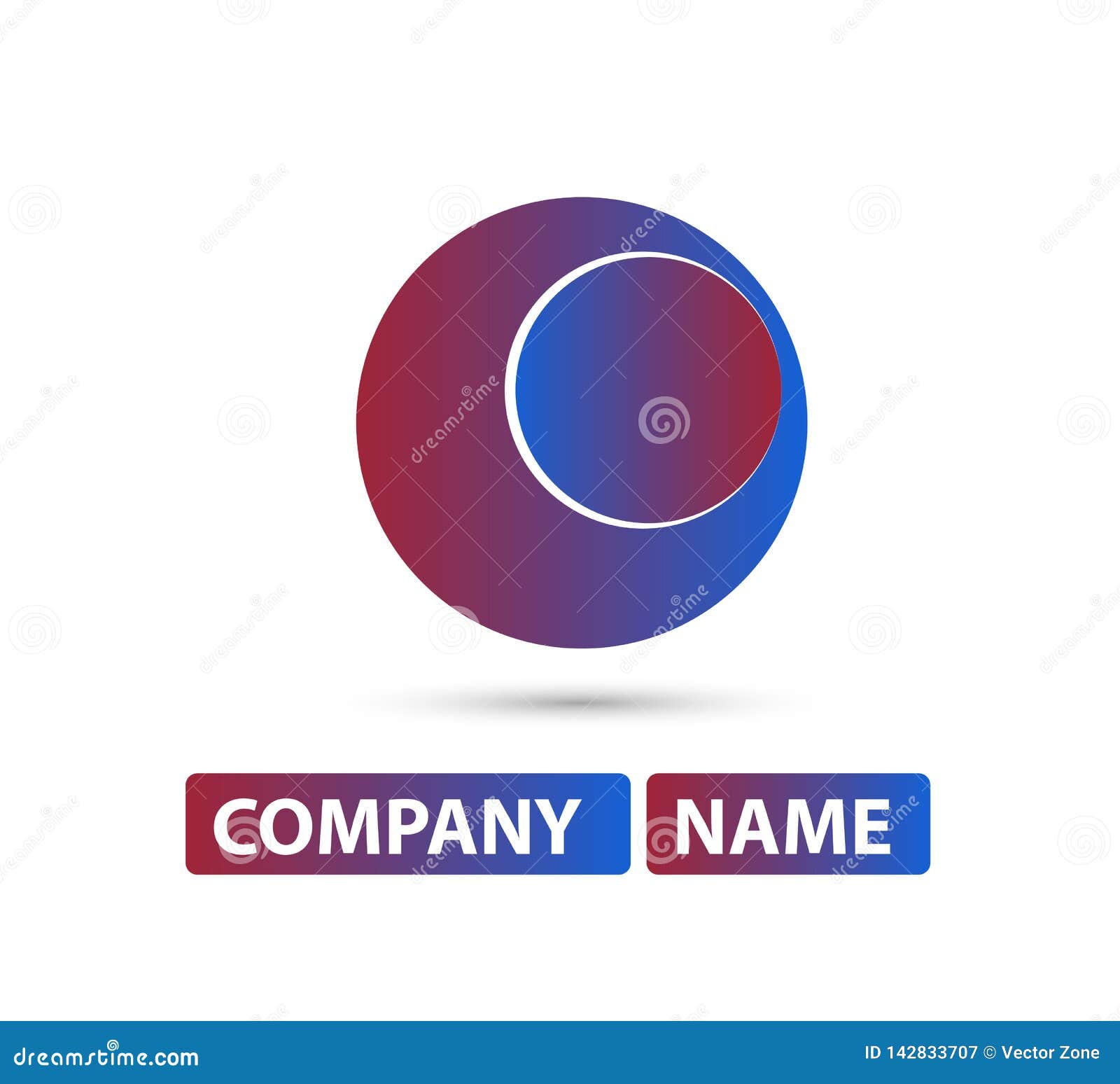 New Trendy Circle Vector Business Logo Template Concept Illustration ...