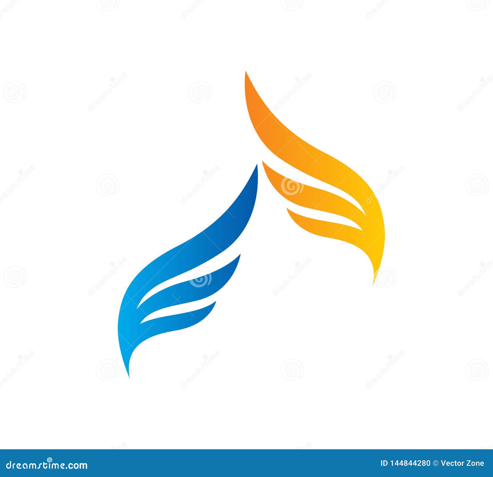 Wing Fly Abstract Colorful Logo Vector Stock Vector - Illustration of ...