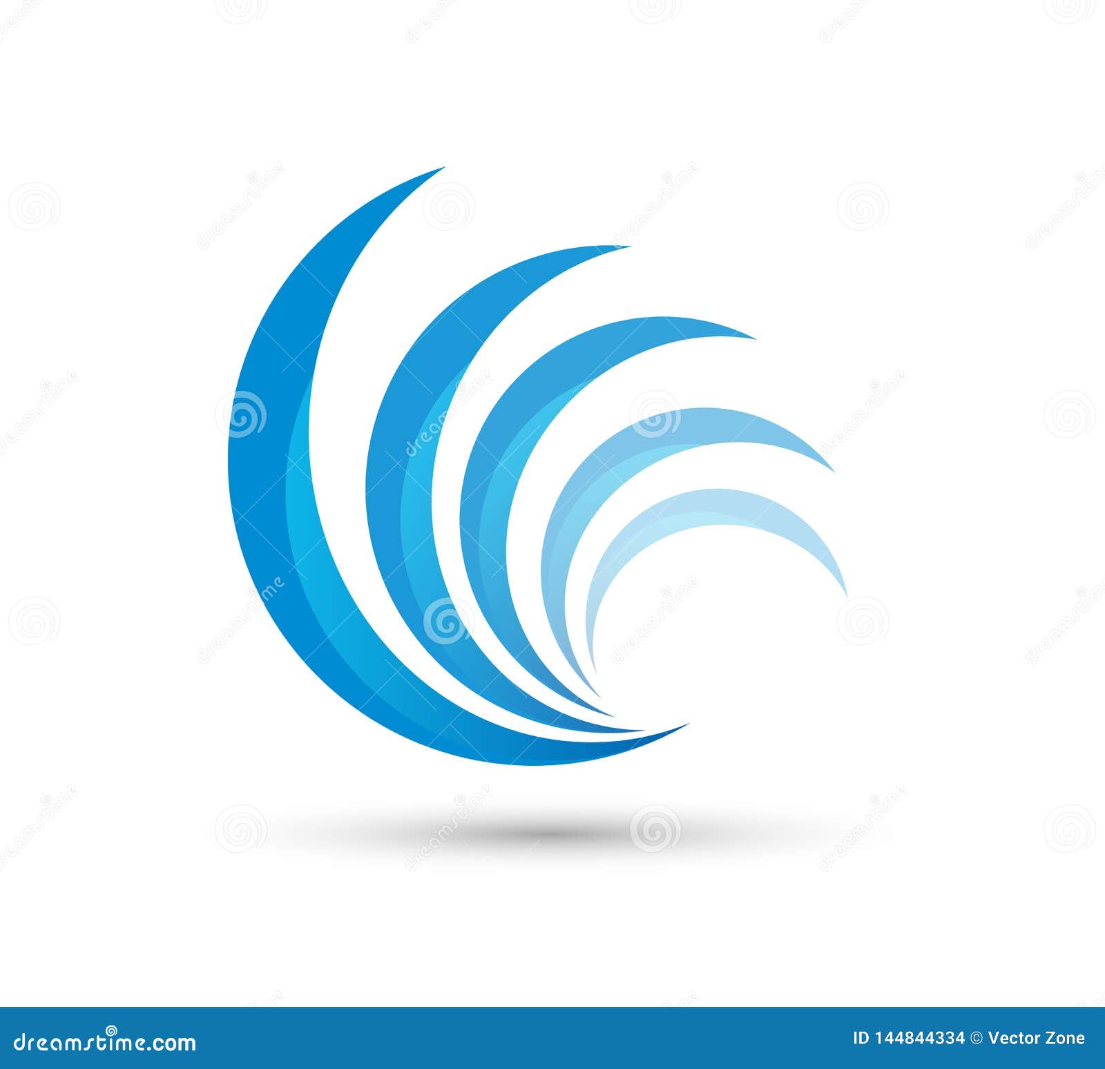 Circle Swirl Wave Abstract Logo Vector Stock Vector - Illustration of ...
