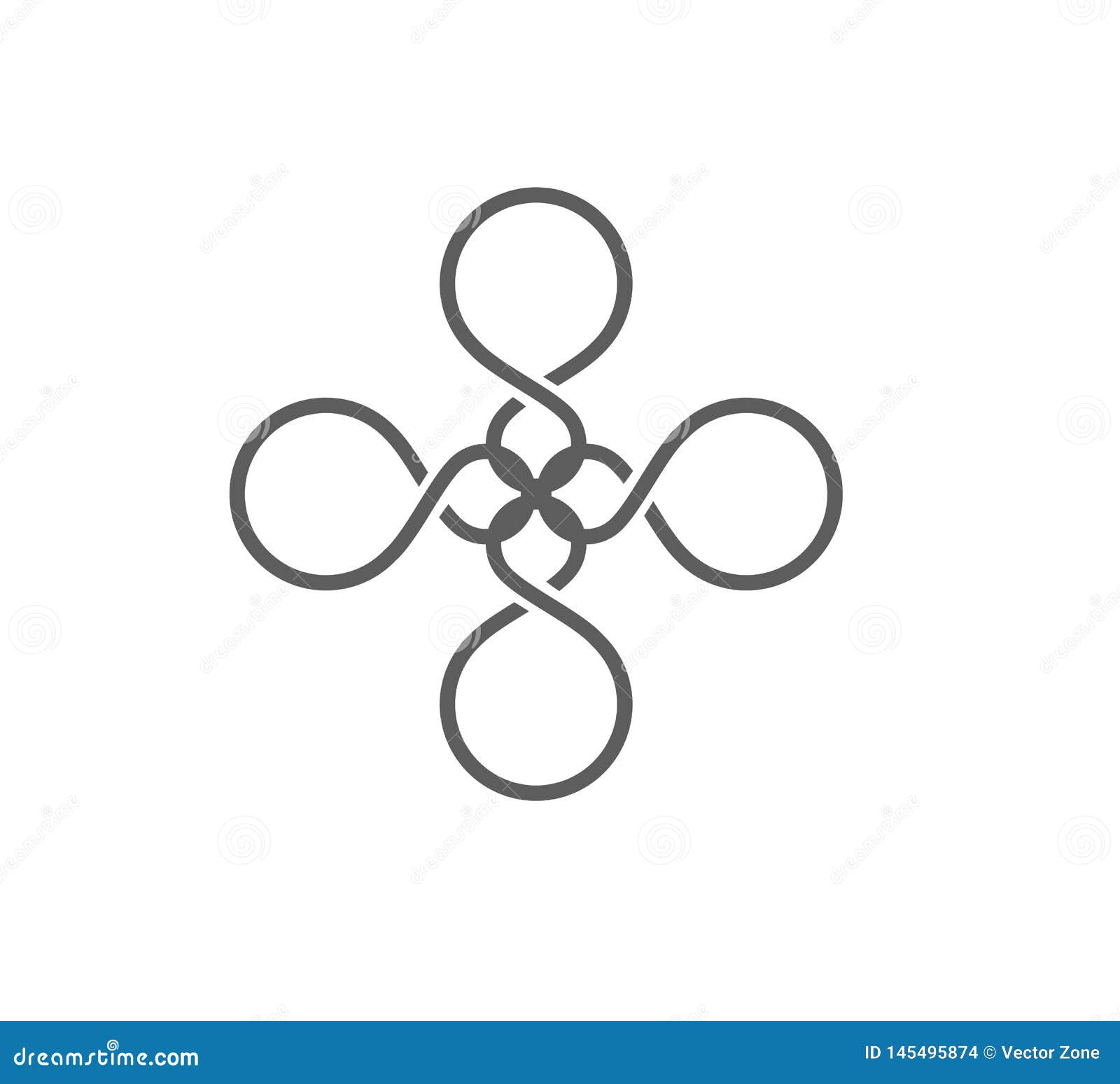 Abstract Flower Shape Logo Template, Colorful 8 Shaped, Infinity Shaped ...