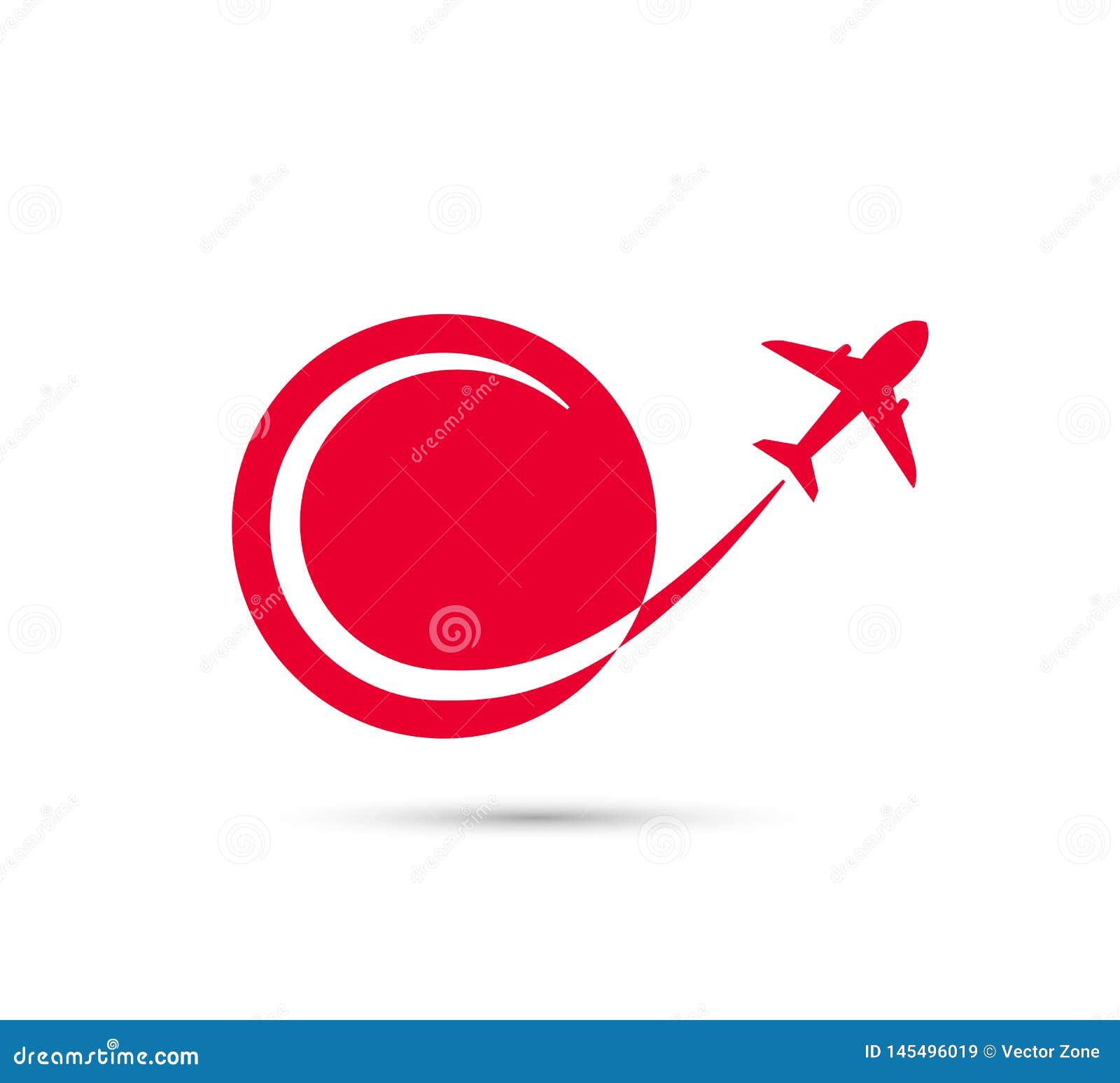 Airline Plane Flight Path Icon. Stock Vector - Illustration of flight ...