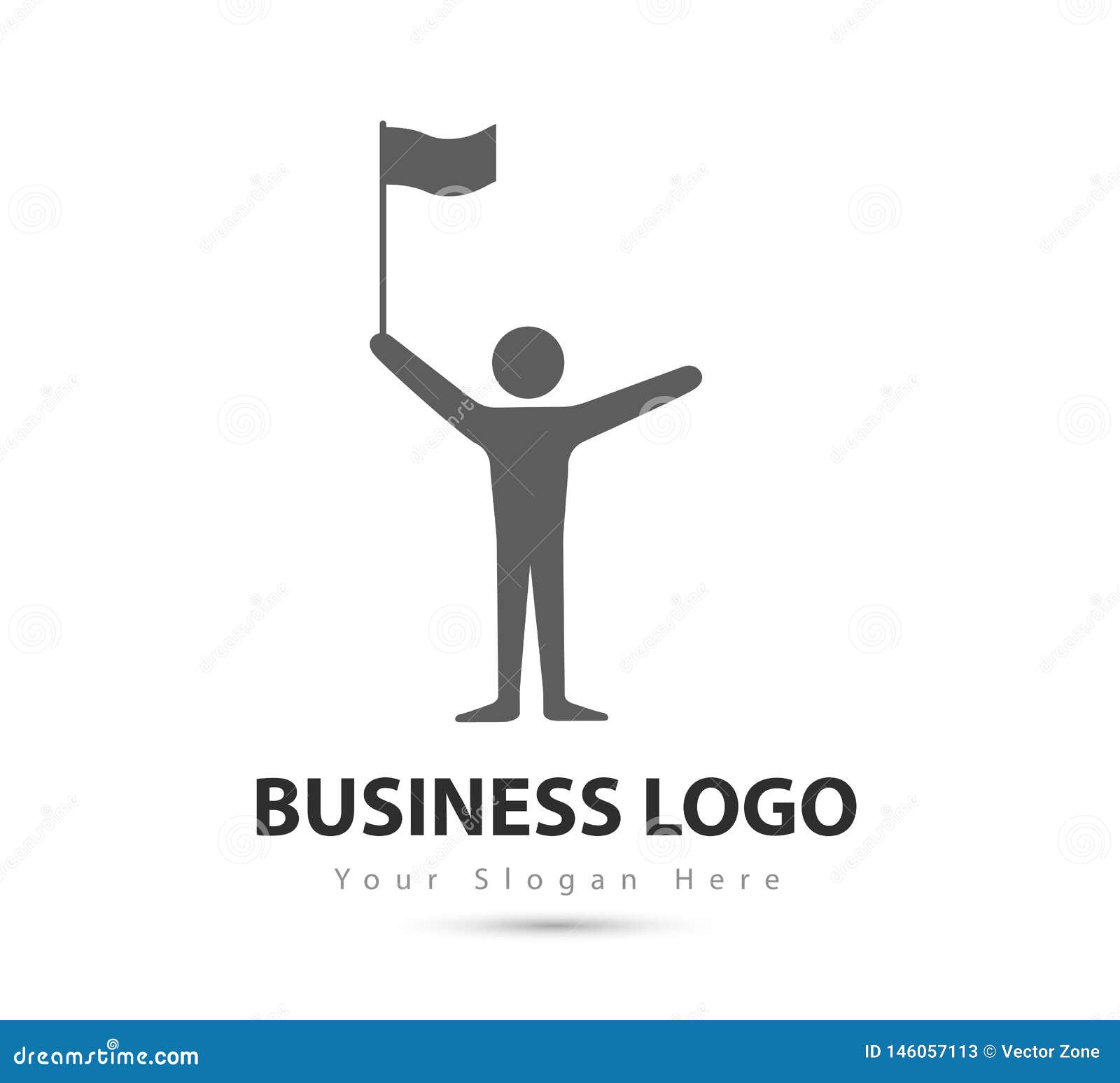 People Corporate Win Flag. Together New Concept Illustartion Stock ...