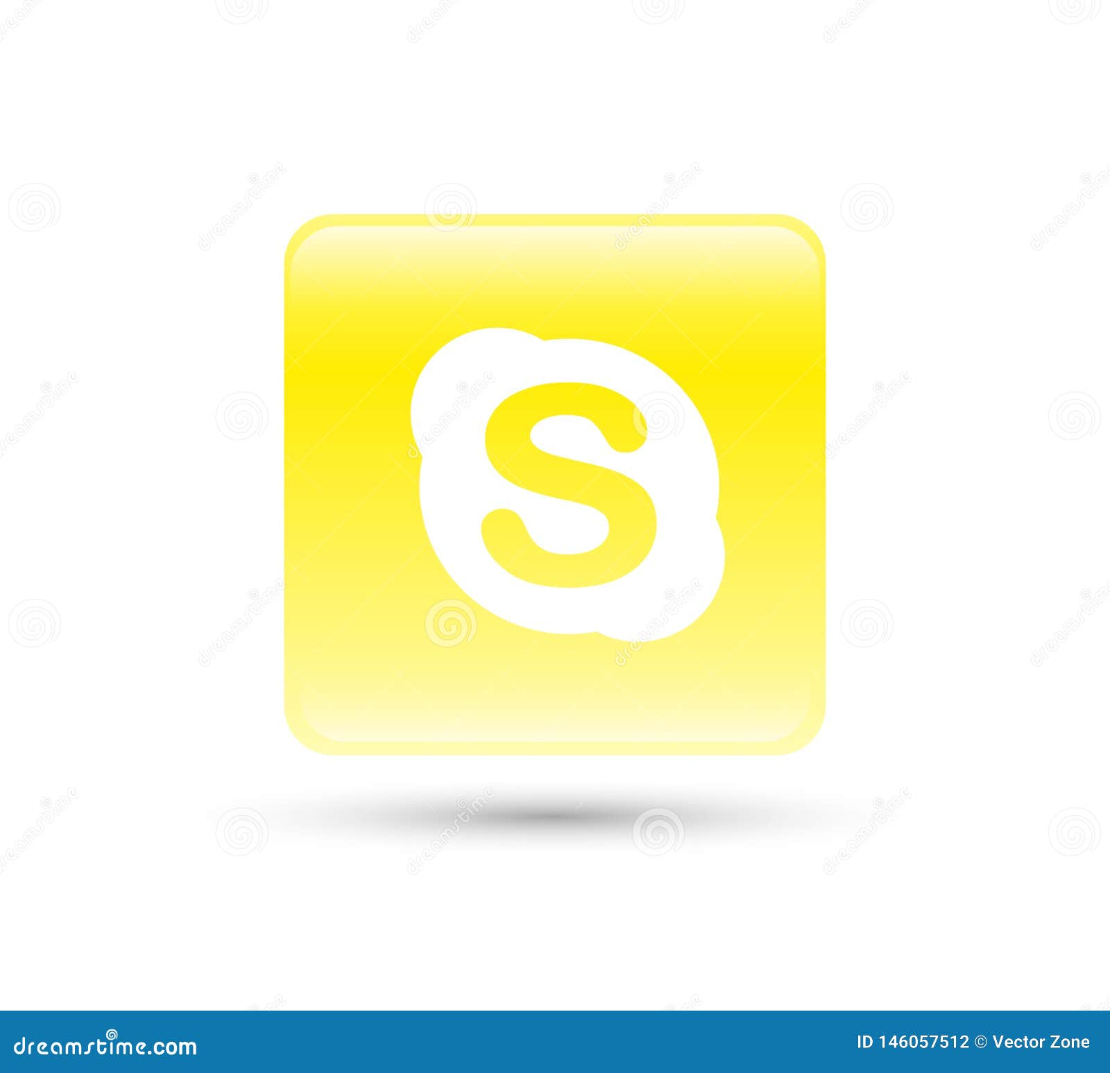 Skype Logo Icon Vector with Yellow Gradient Design Illustration ...