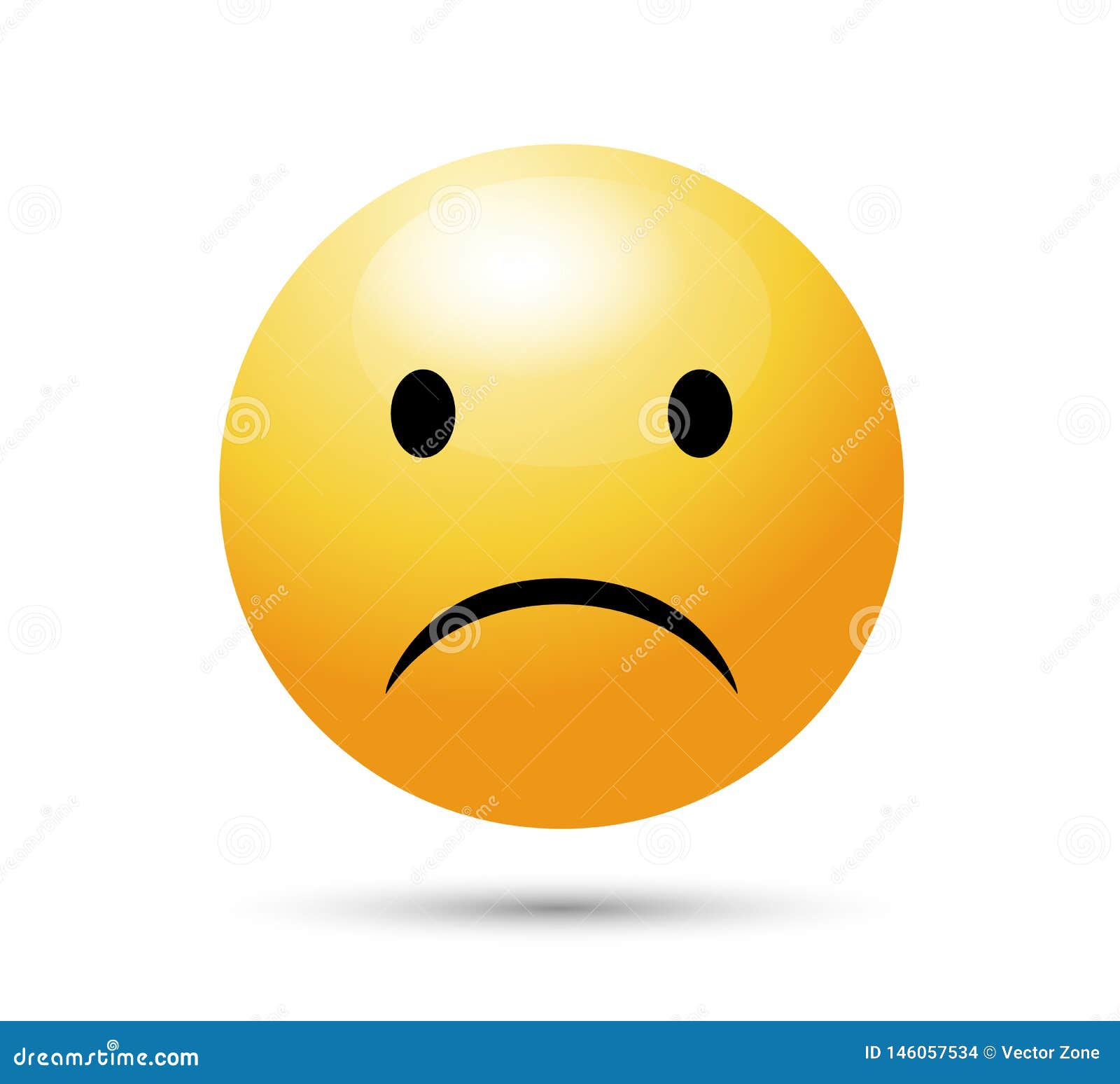Sad Emoji. Wrong Emotion. Hurt Emoticon. Vector Illustration Smile Icon ...