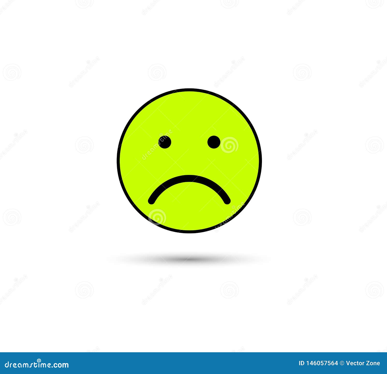 Sad Emoji. Wrong Emotion. Hurt Emoticon. Vector Illustration Sad Icon ...