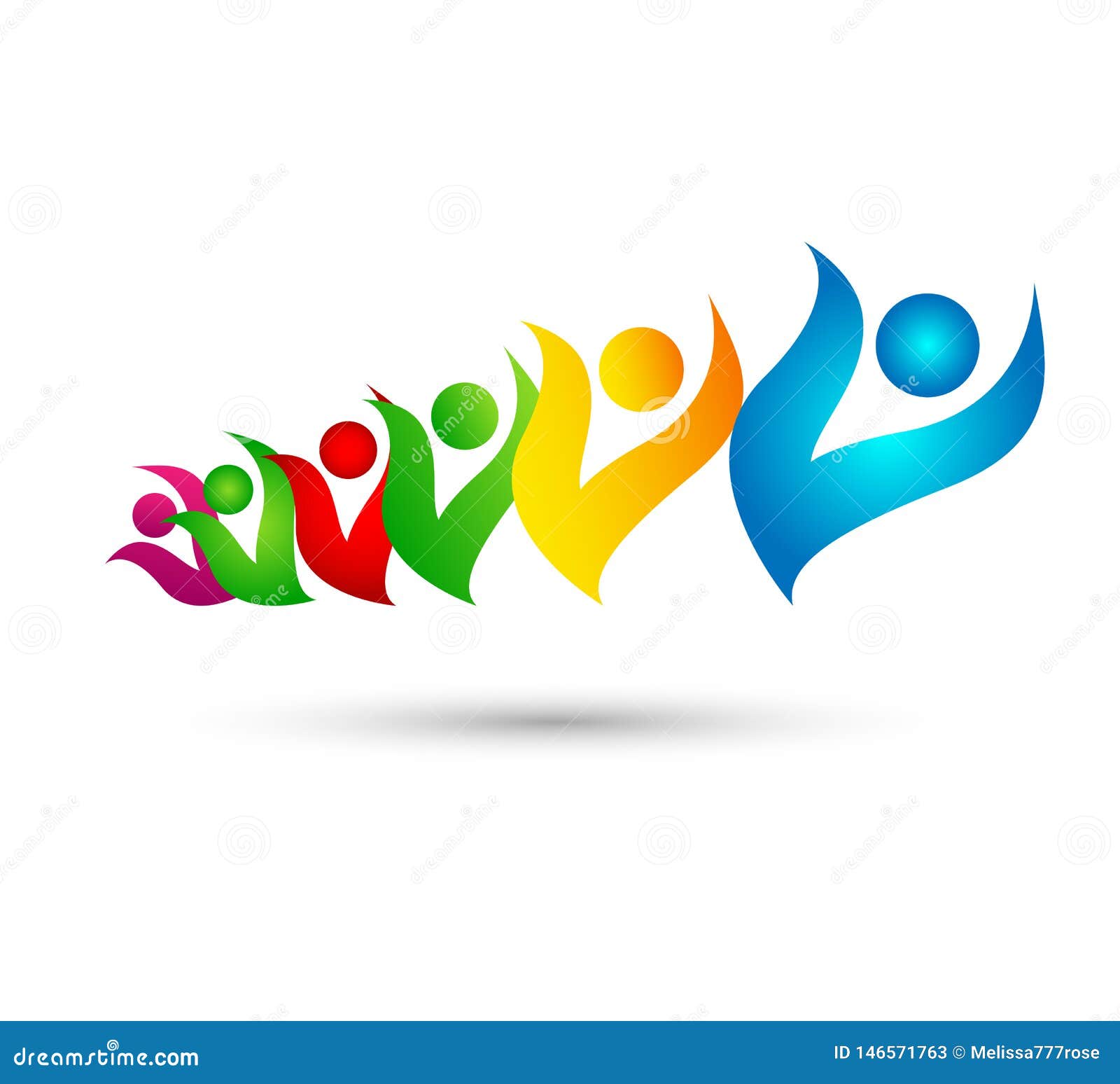 People Together Icon Logo Template. Stock Vector - Illustration of ...