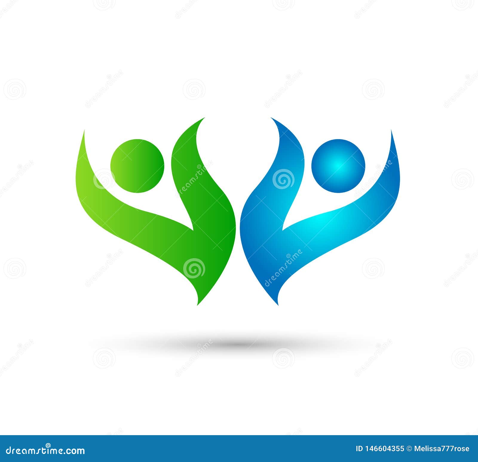 People Together Icon Logo Template. Stock Vector - Illustration of ...