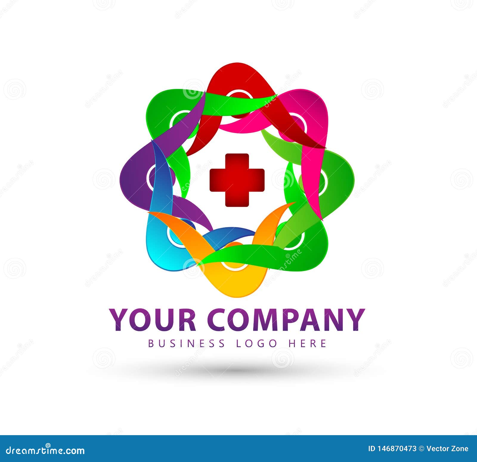 Colorful People Group Team New Trendy Icon, Logo. Editorial Stock Photo ...
