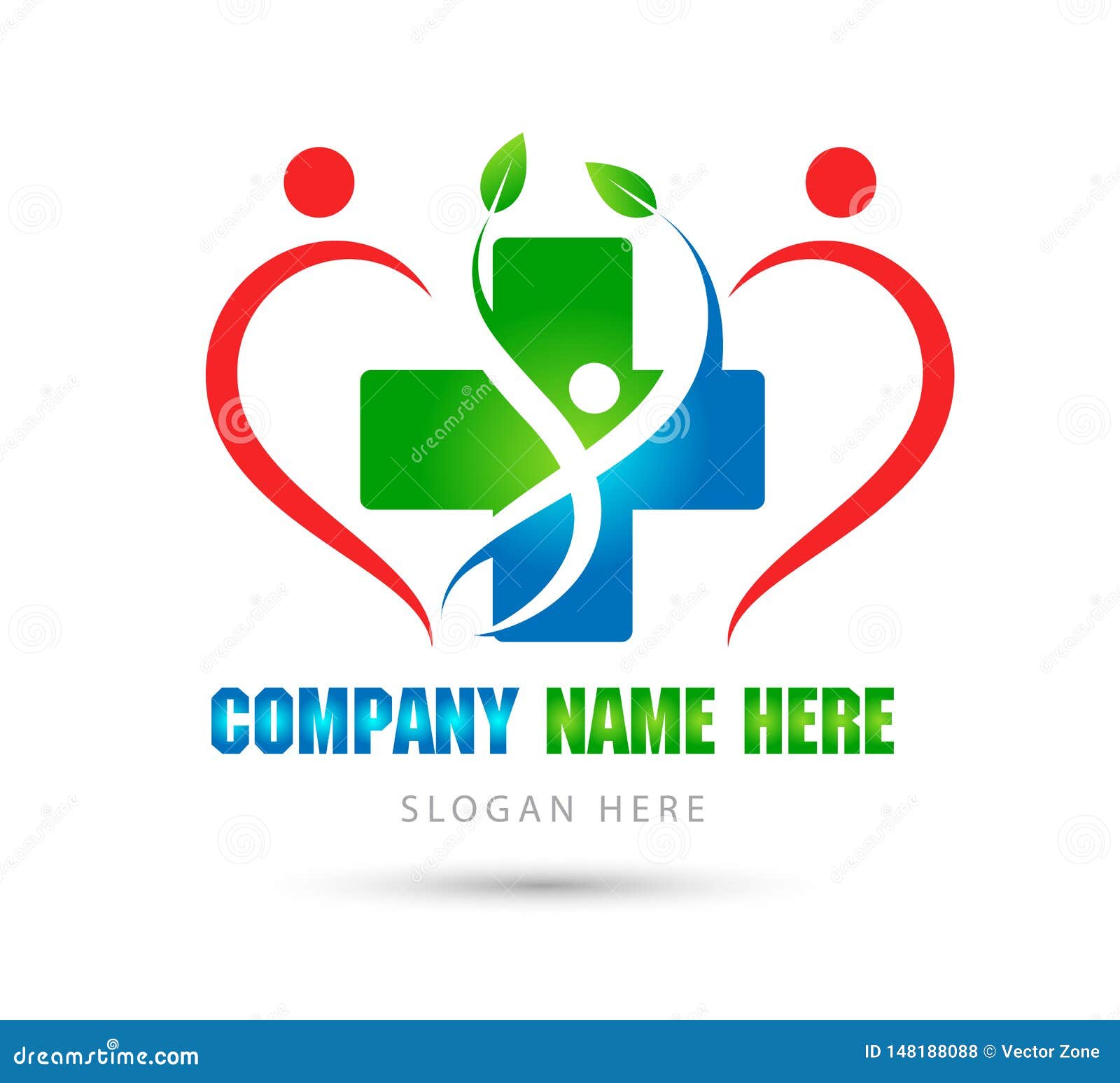People Together, Family Green Leaf, Healthcare Logo New Trendy High ...