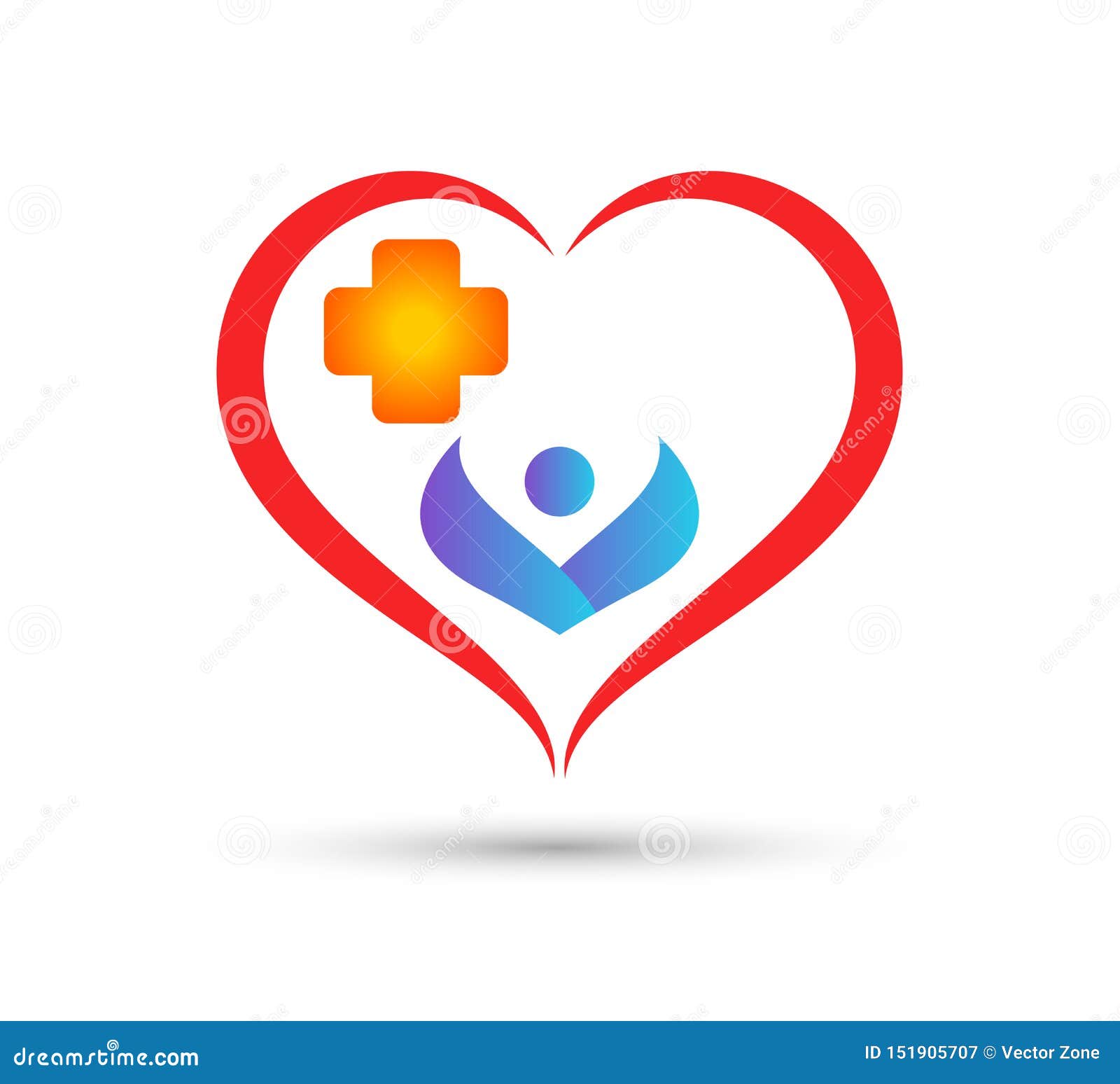 Heart People Healthcare Love Logo Vector Icon Health. Stock Vector ...