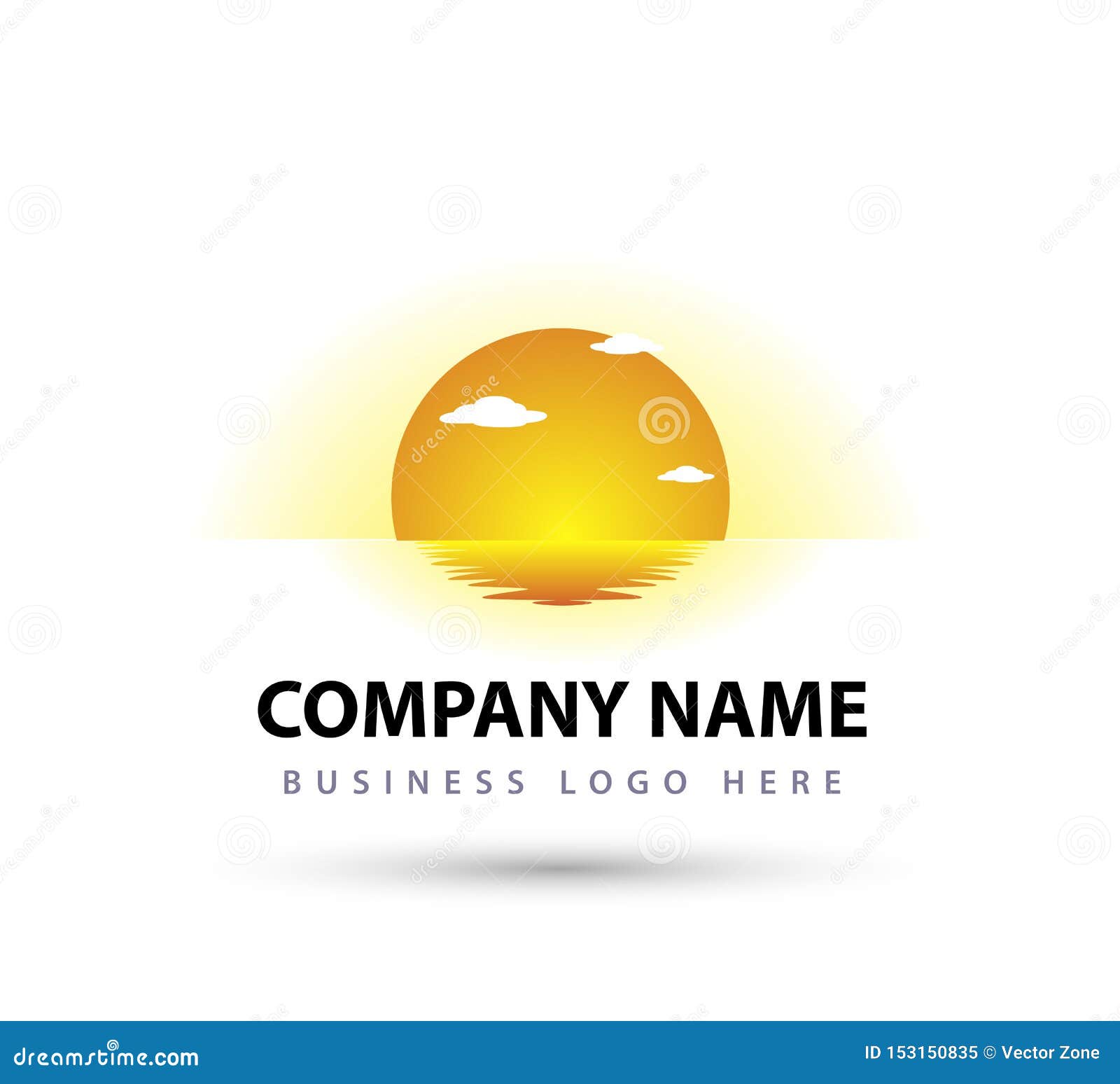 Abstract Sundown, Evening Logo for Your Company Stock Vector ...