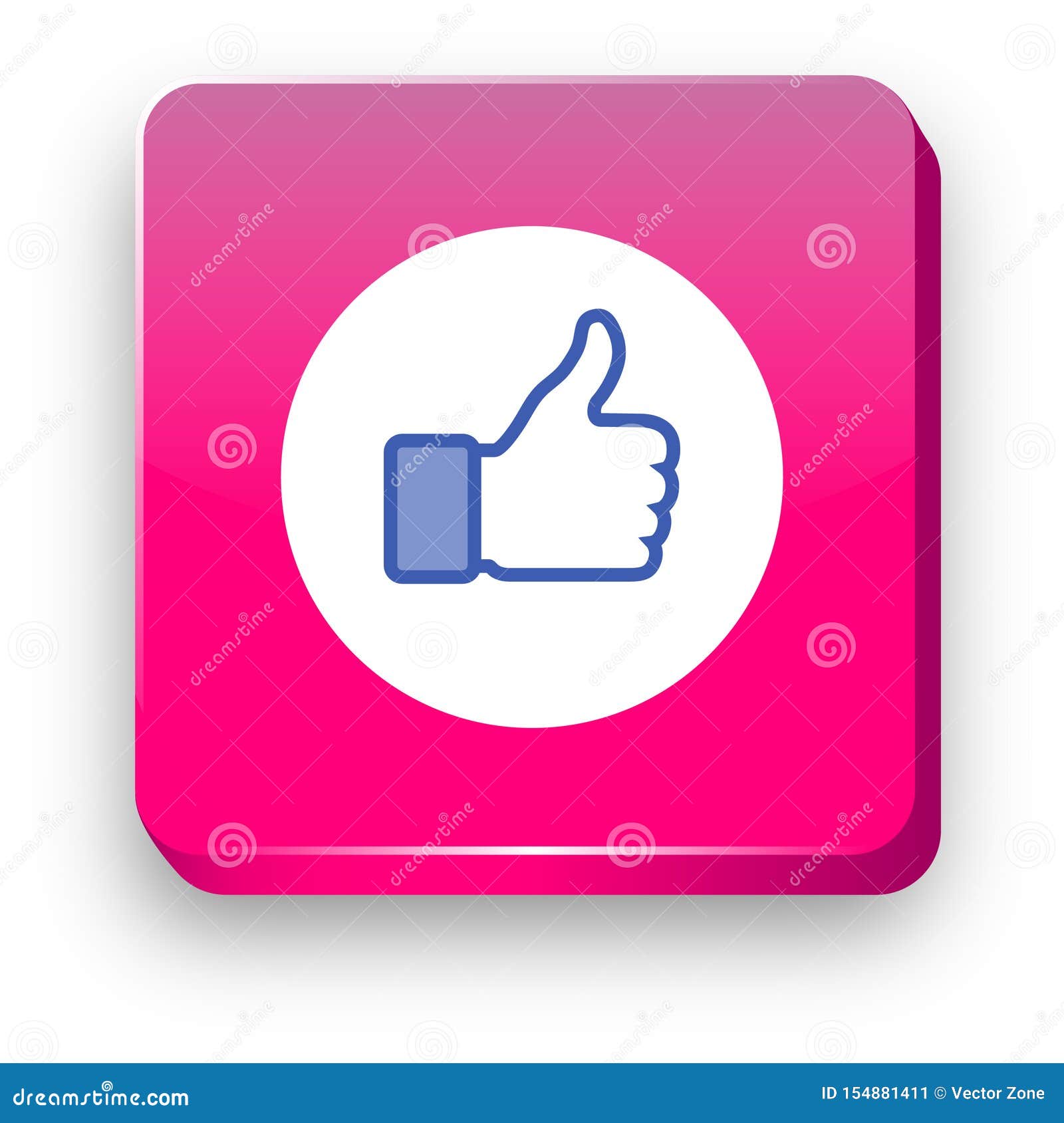 Facebook Like 3d Vector Icon.Facebook Thumb Like! Editorial Photo ...