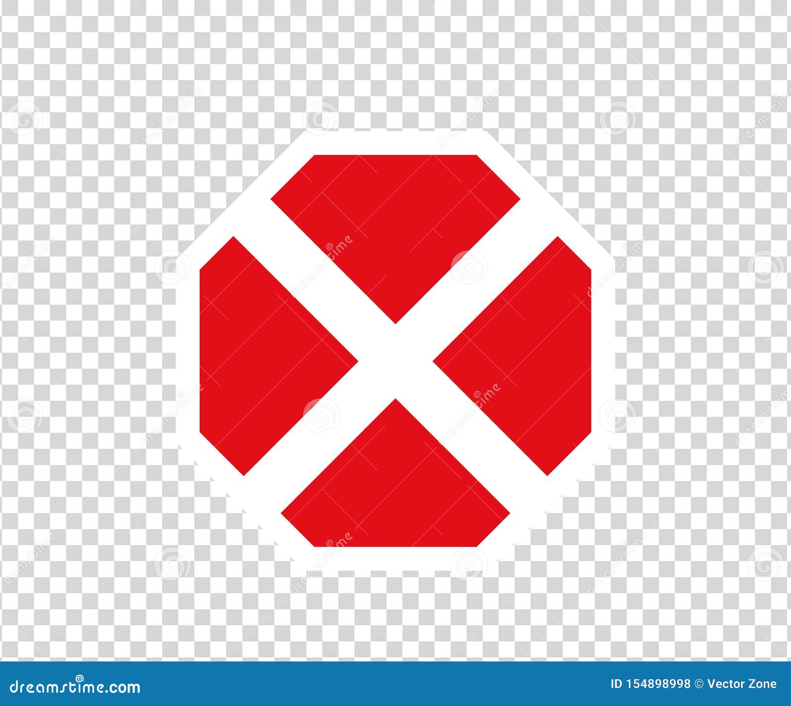 Stop Cross Road Sign With Hand Gesture. New Red Do Not Enter Traffic ...