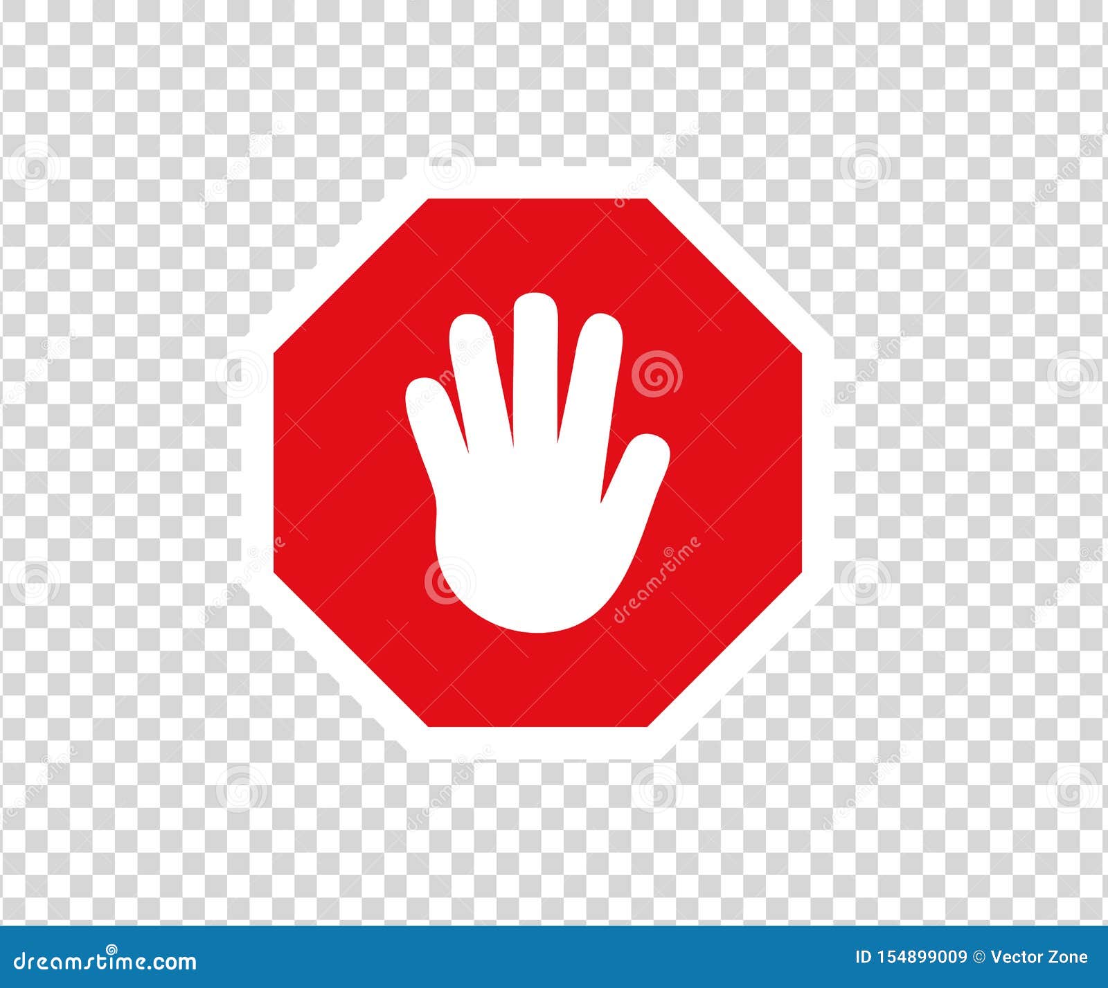 Set Of Stop Road Signs With Hand Gesture. Red Do Not Enter Traffic Sign ...