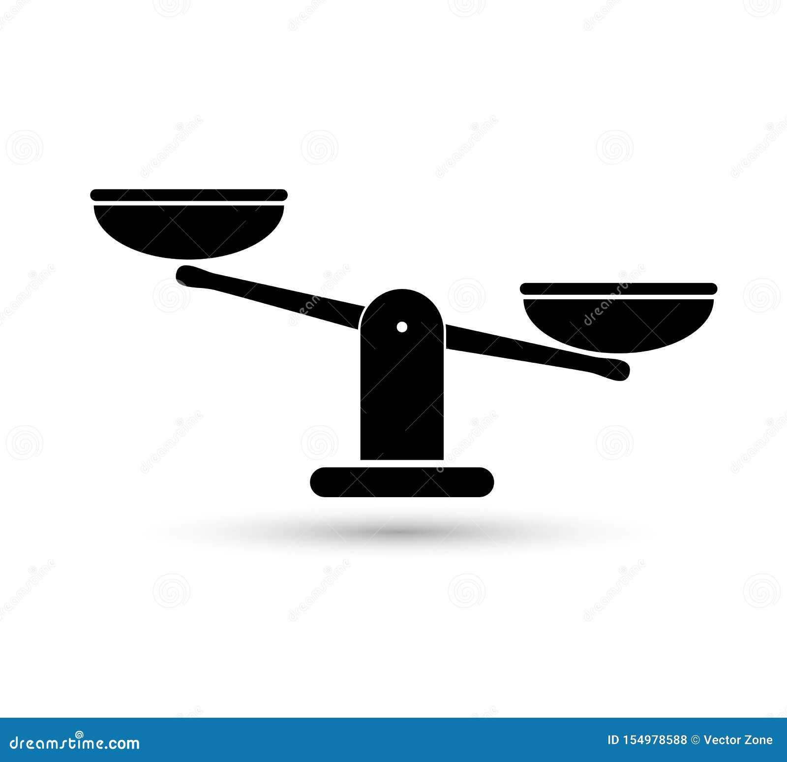 Scale Vector Icon of Weight or Justice Scales Illustration. Stock ...