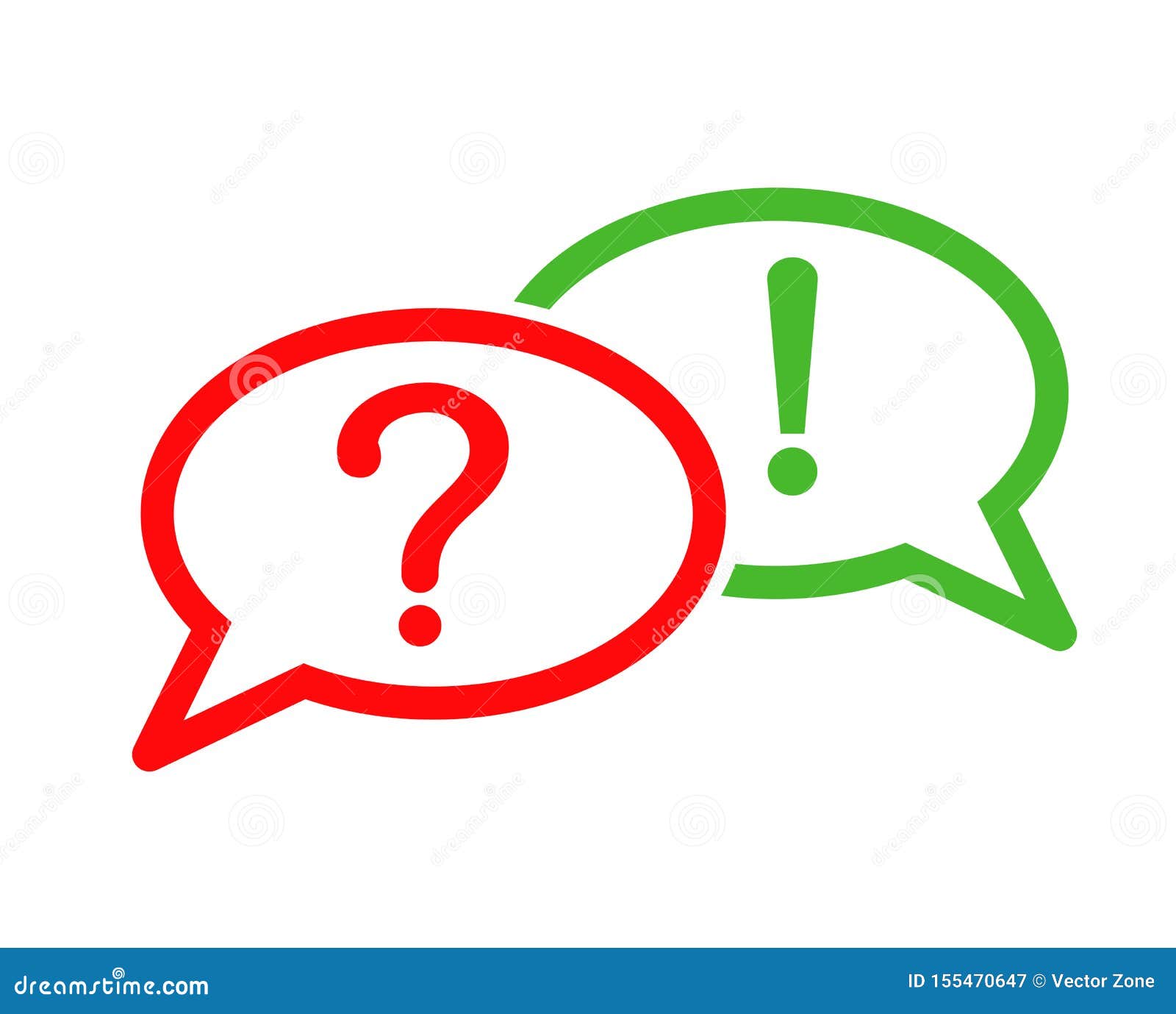 Question and Answer Bubble Icon Vector. Stock Vector - Illustration of ...