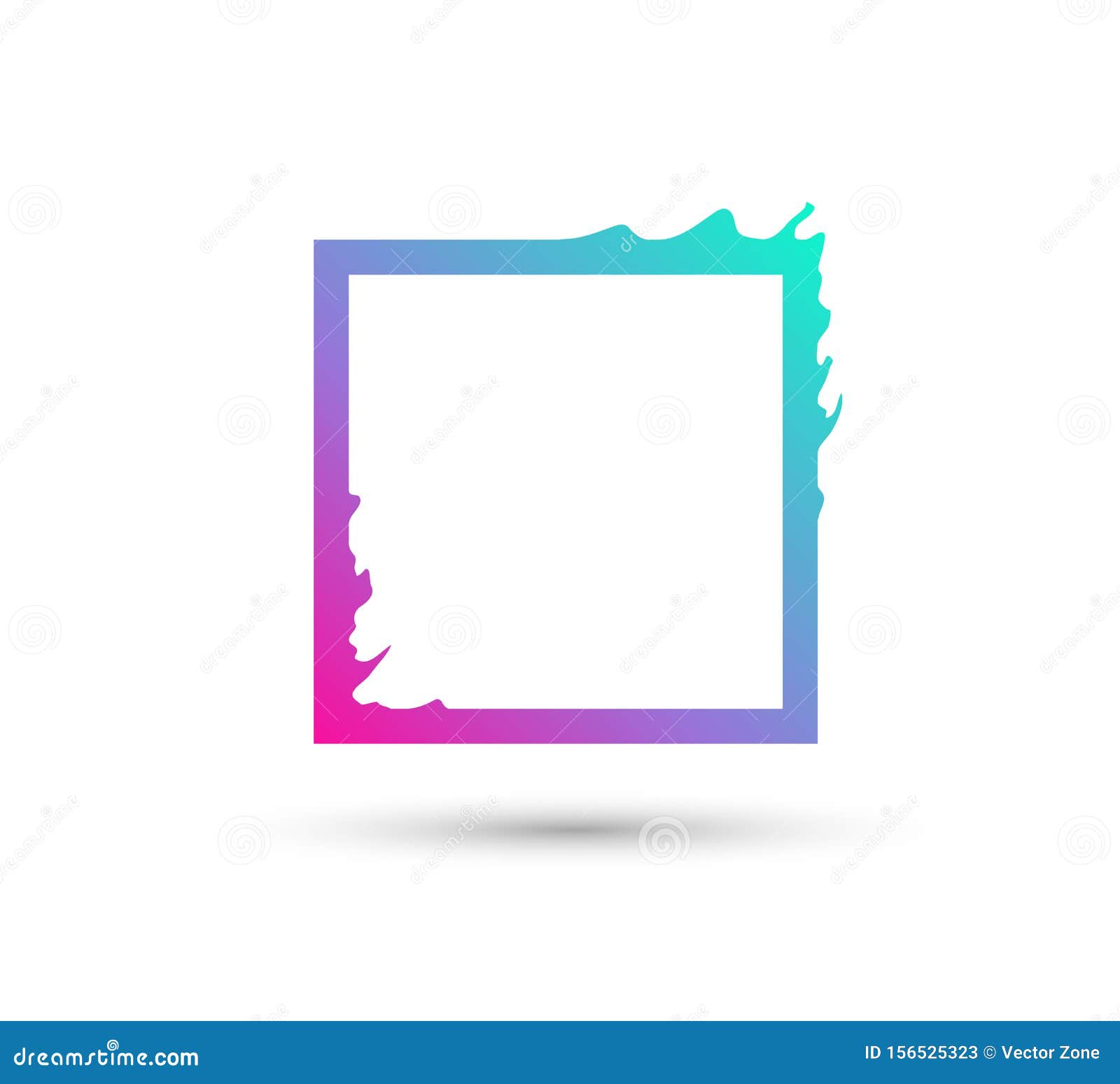 Liquid Colorful Square Logo. Abstract Gradient Rectangle Shape with ...