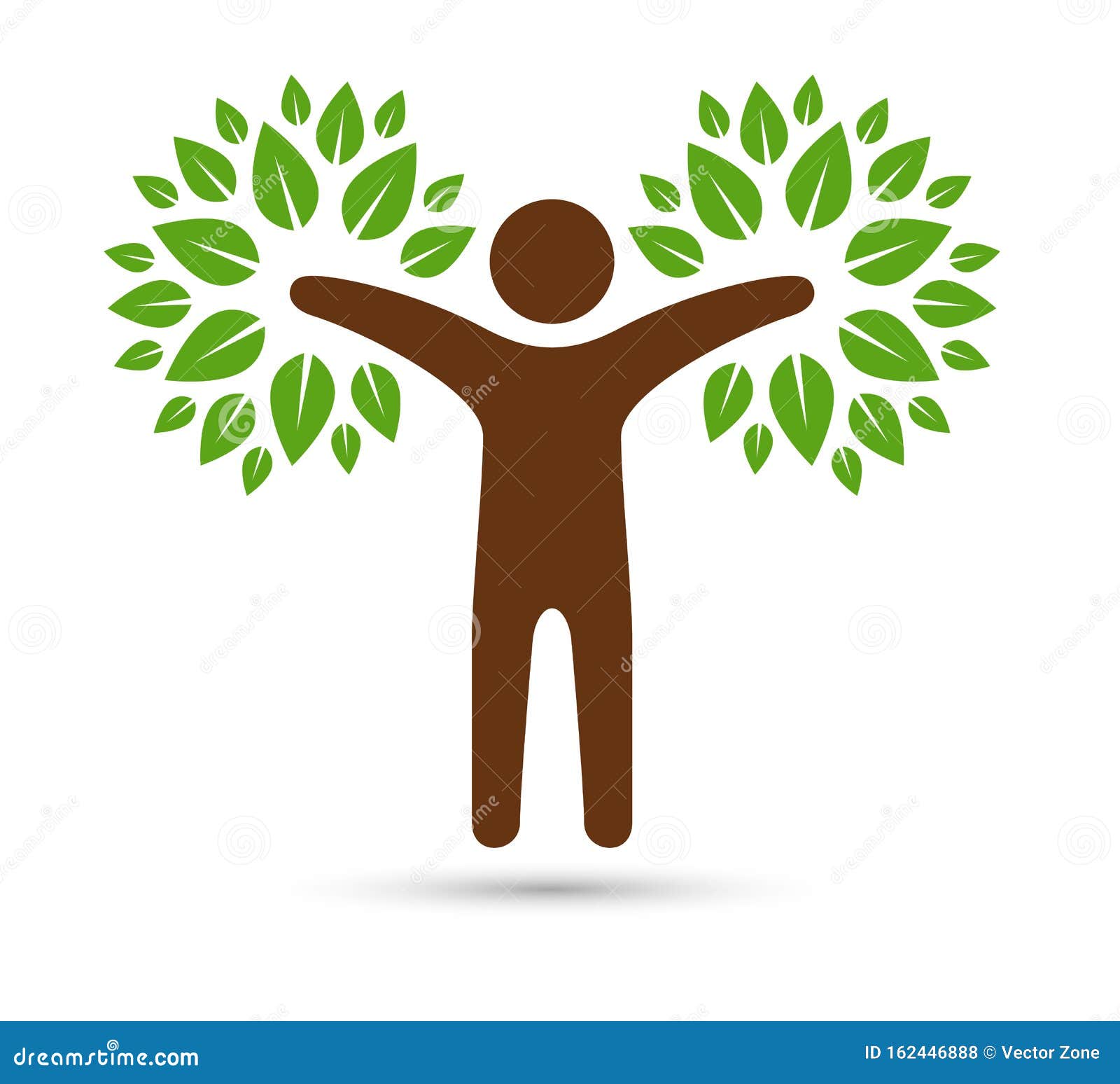 Tree Care Logo Green Hands Spirit Man Body Symbol Design Illustration ...
